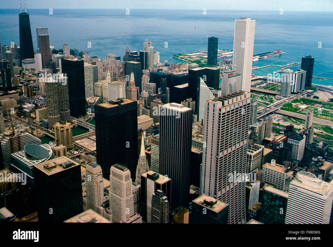 Chicago, Illinois, USA, 1. Mai 1985 Chicago nach Osten vom Willis Tower ...