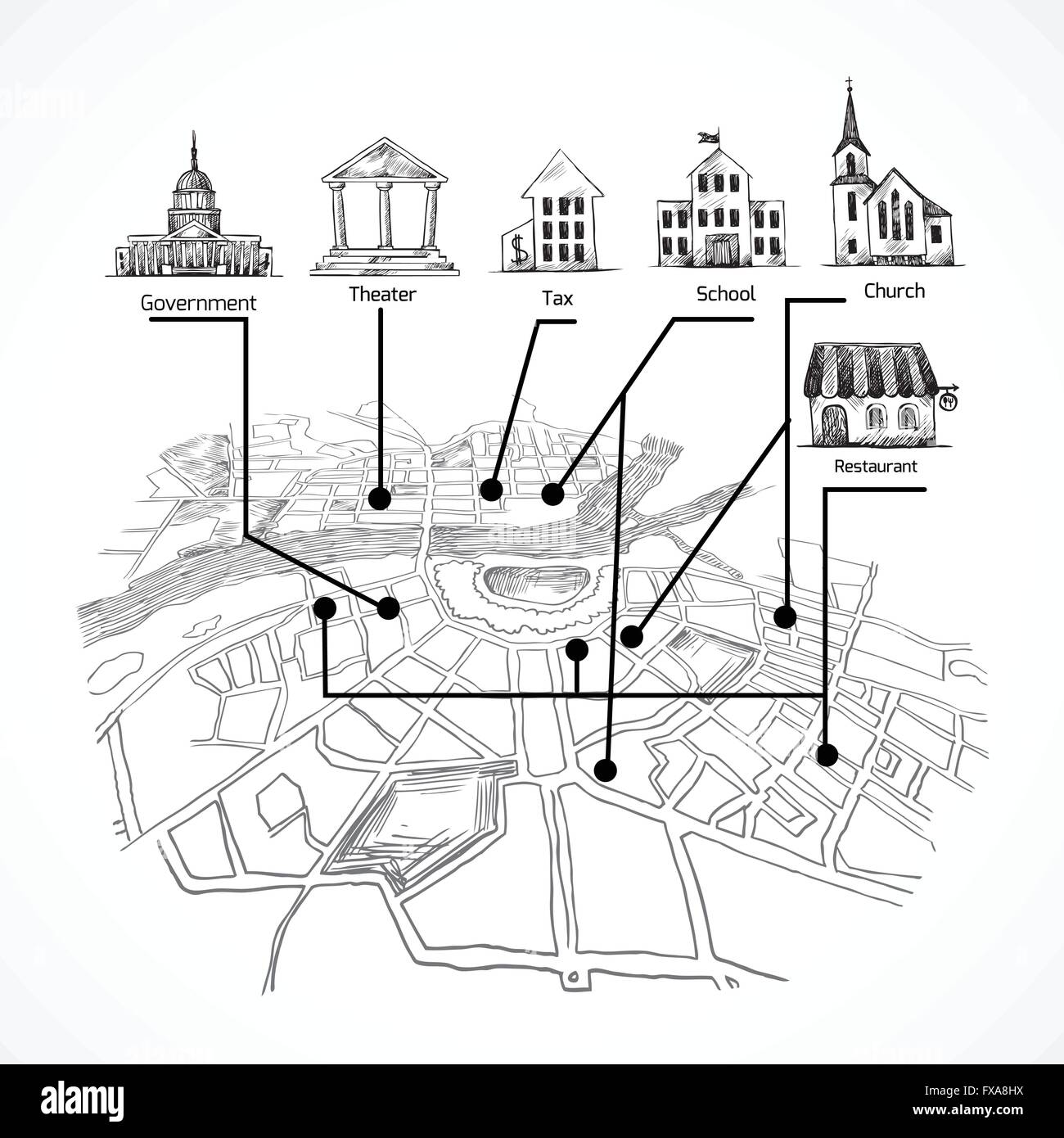 Government road map Stock-Vektorgrafiken kaufen - Alamy