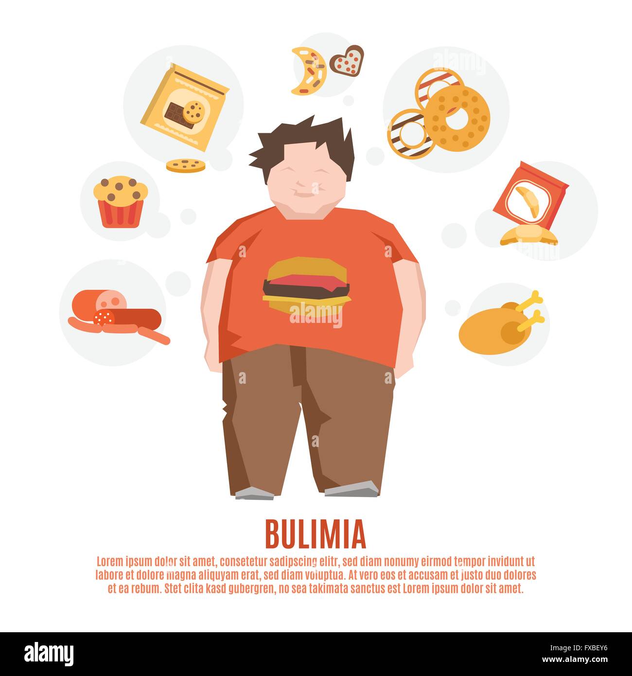 Bulimie cartoon Stock-Vektorgrafiken kaufen - Alamy