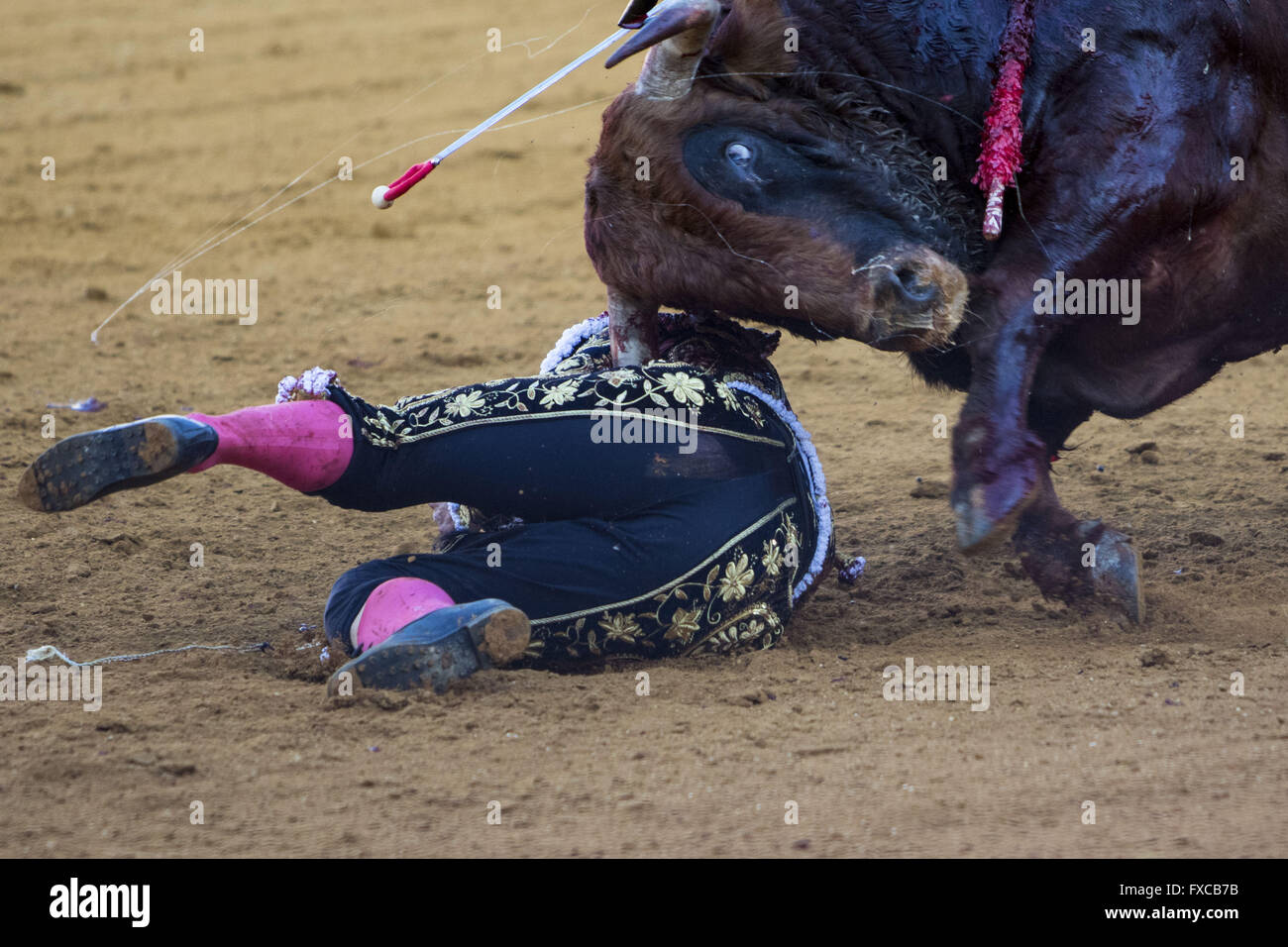 Sevilla, Spanien. 14. April 2016. Torero Jose Manuel Garrido ist von ...