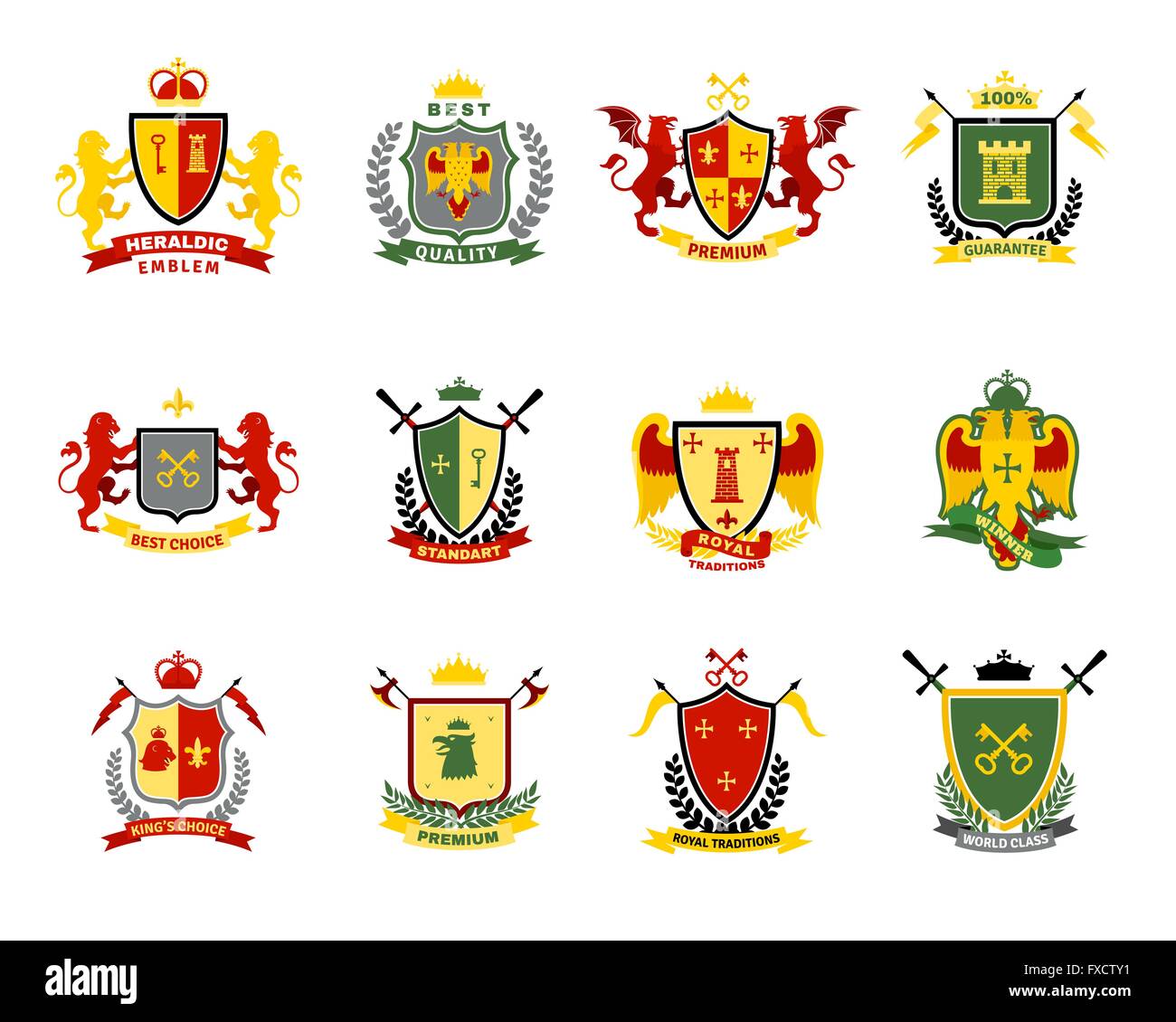 Standard wappen Ausgeschnittene Stockfotos und -bilder - Alamy