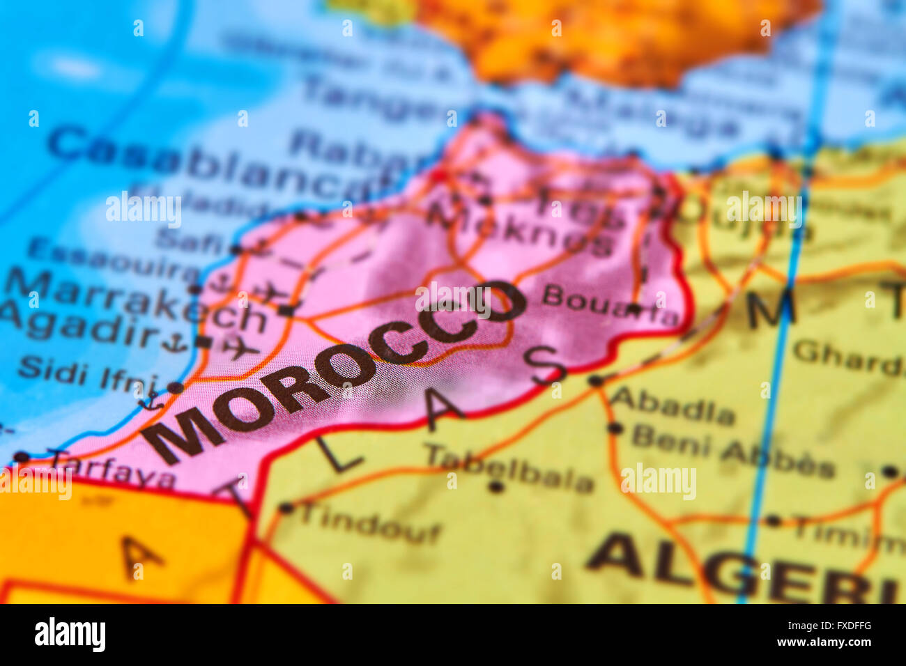 Marokko Karte Stockfotos und -bilder Kaufen - Alamy