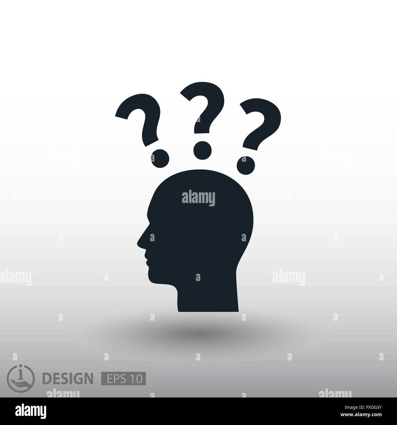 Piktogramm Fragezeichen und Mann Stock-Vektorgrafik - Alamy