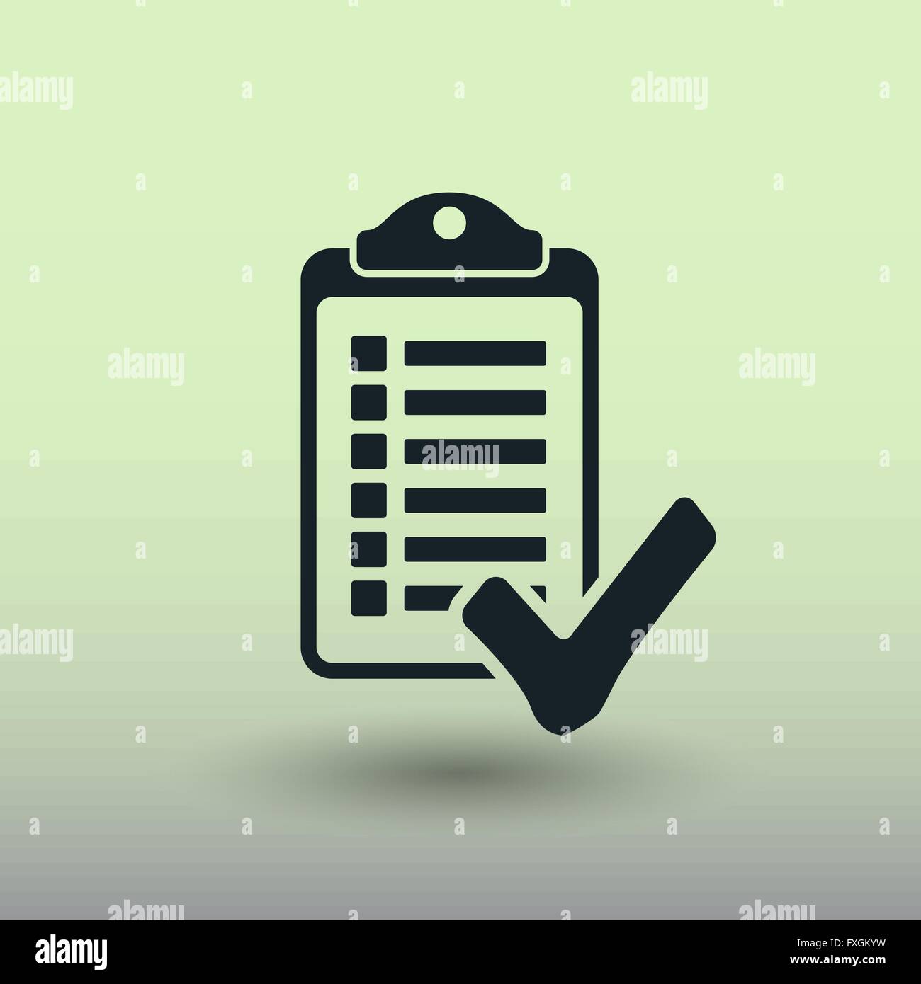 Piktogramm der Checkliste. Vektorgrafik für Design-Konzept. EPS-10 ...