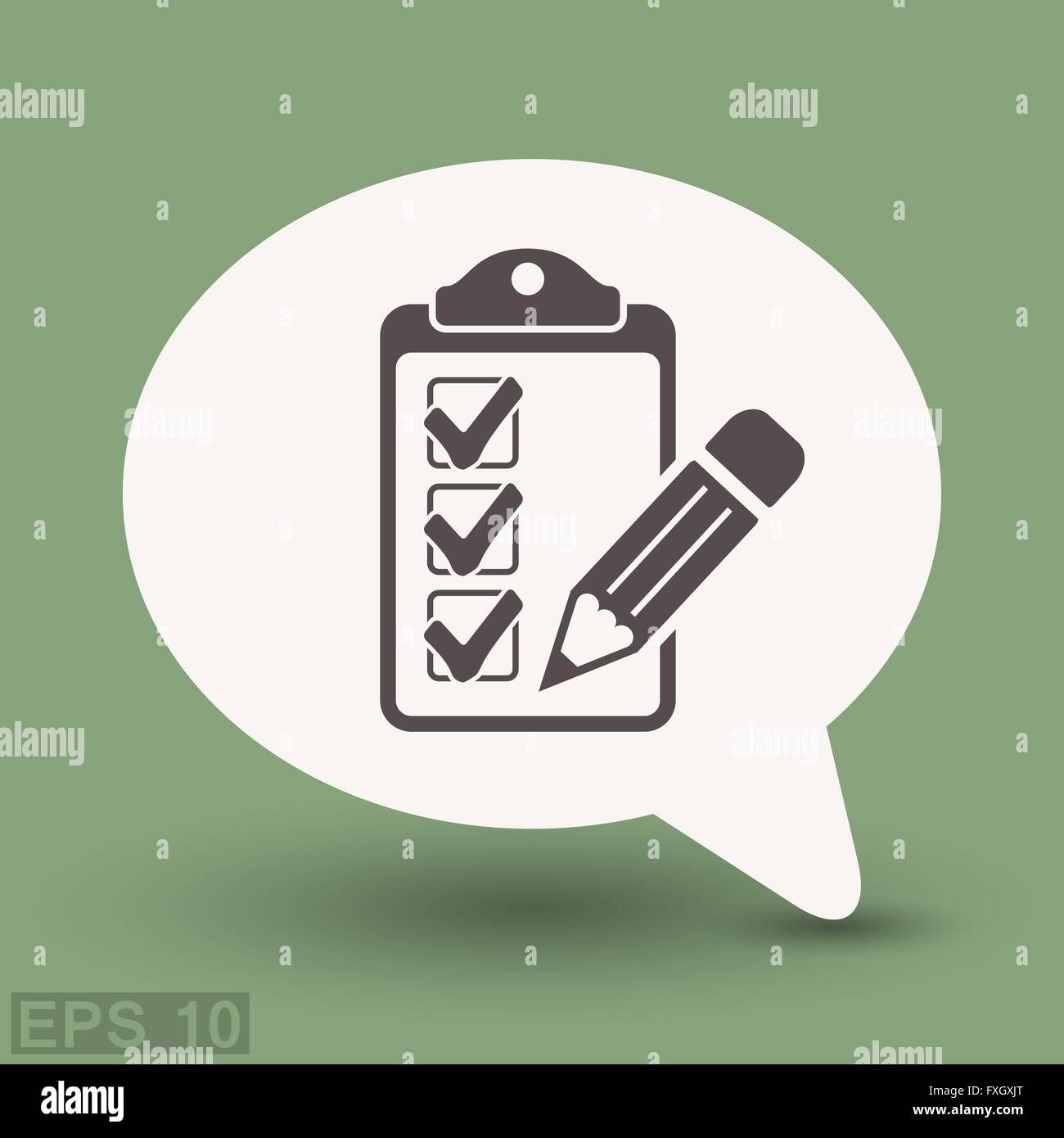 Piktogramm der Checkliste. Vektorgrafik für Design-Konzept. EPS-10 ...