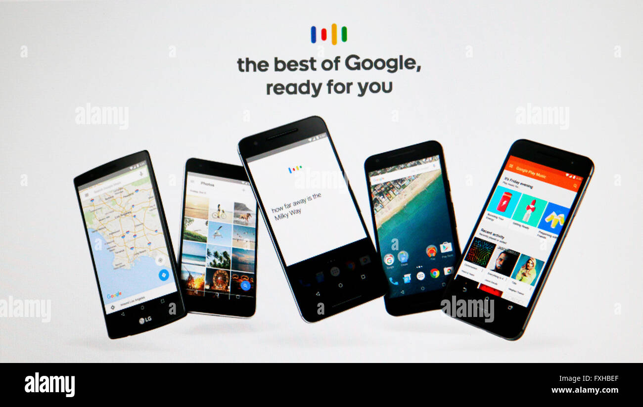 Google mobile os -Fotos und -Bildmaterial in hoher Auflösung – Alamy