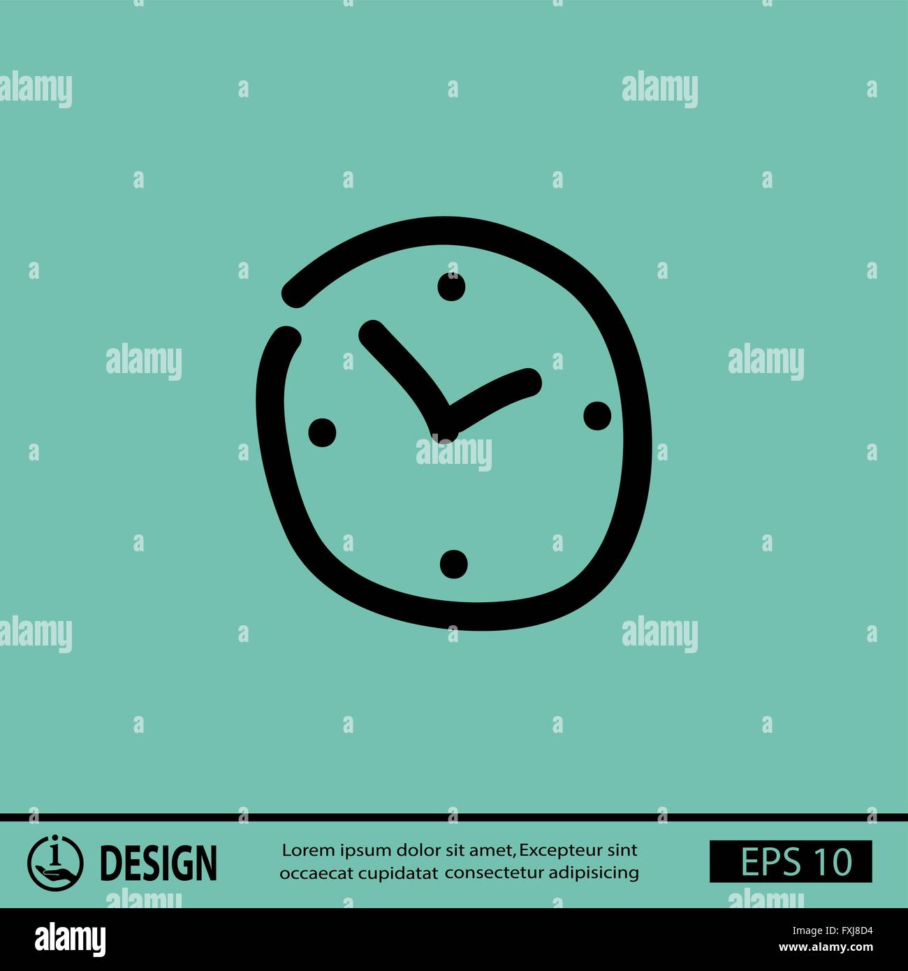 Piktogramm der Uhr Stock-Vektorgrafik - Alamy