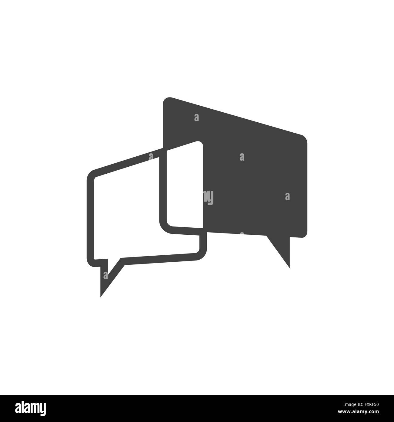 Chat symbol vektor vektoren Schwarzweiß-Stockfotos und -bilder - Alamy