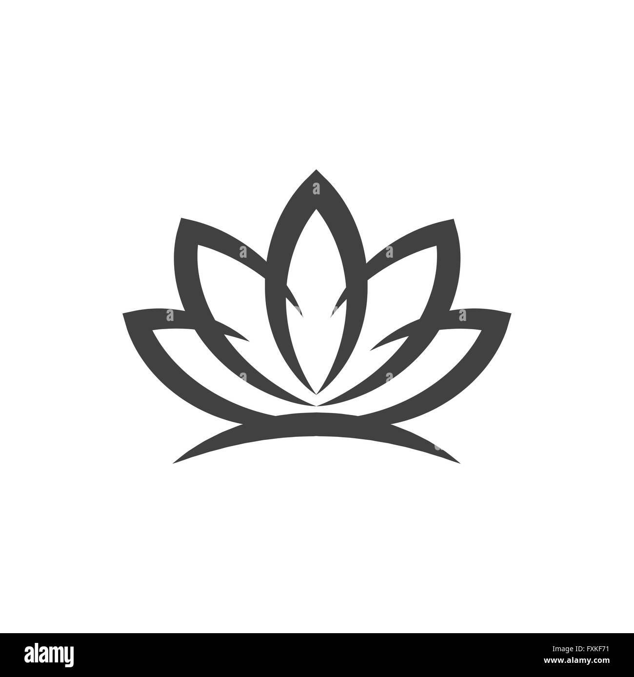 Lotus symbol vektor vektoren Schwarzweiß-Stockfotos und -bilder - Alamy