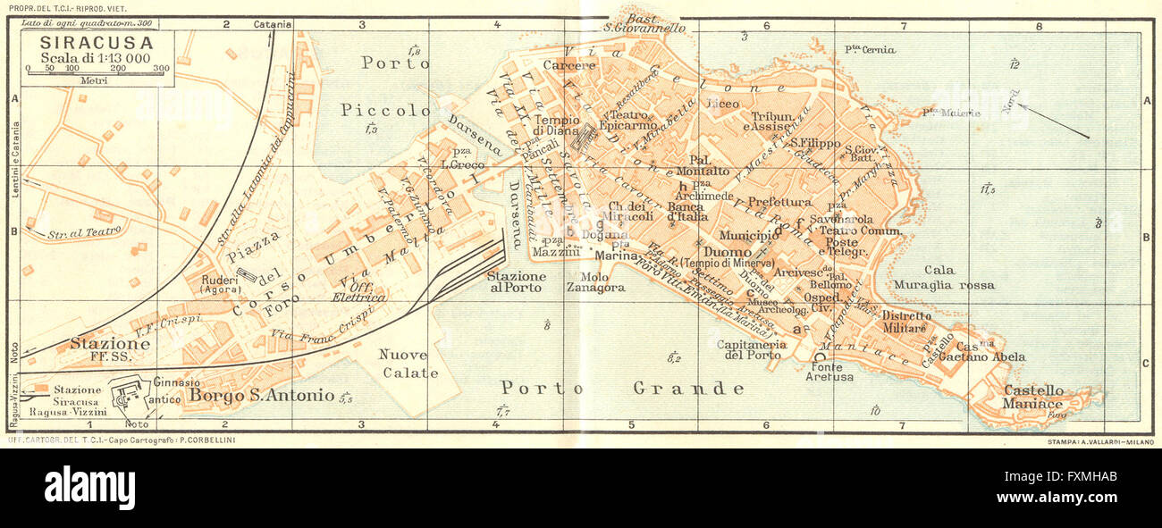 Syracuse italy, map -Fotos und -Bildmaterial in hoher Auflösung – Alamy