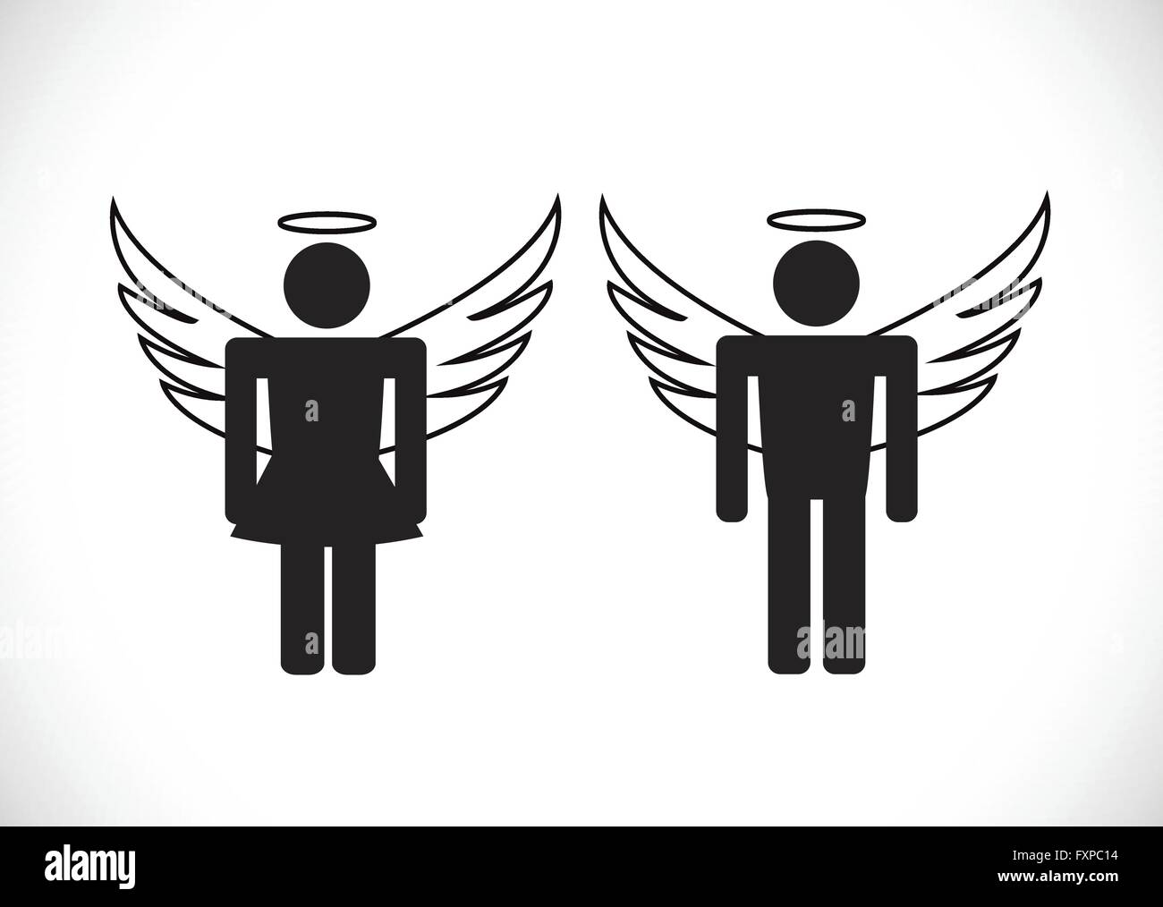 Piktogramm Engel Symbol Symbol Zeichen Stock-Vektorgrafik - Alamy