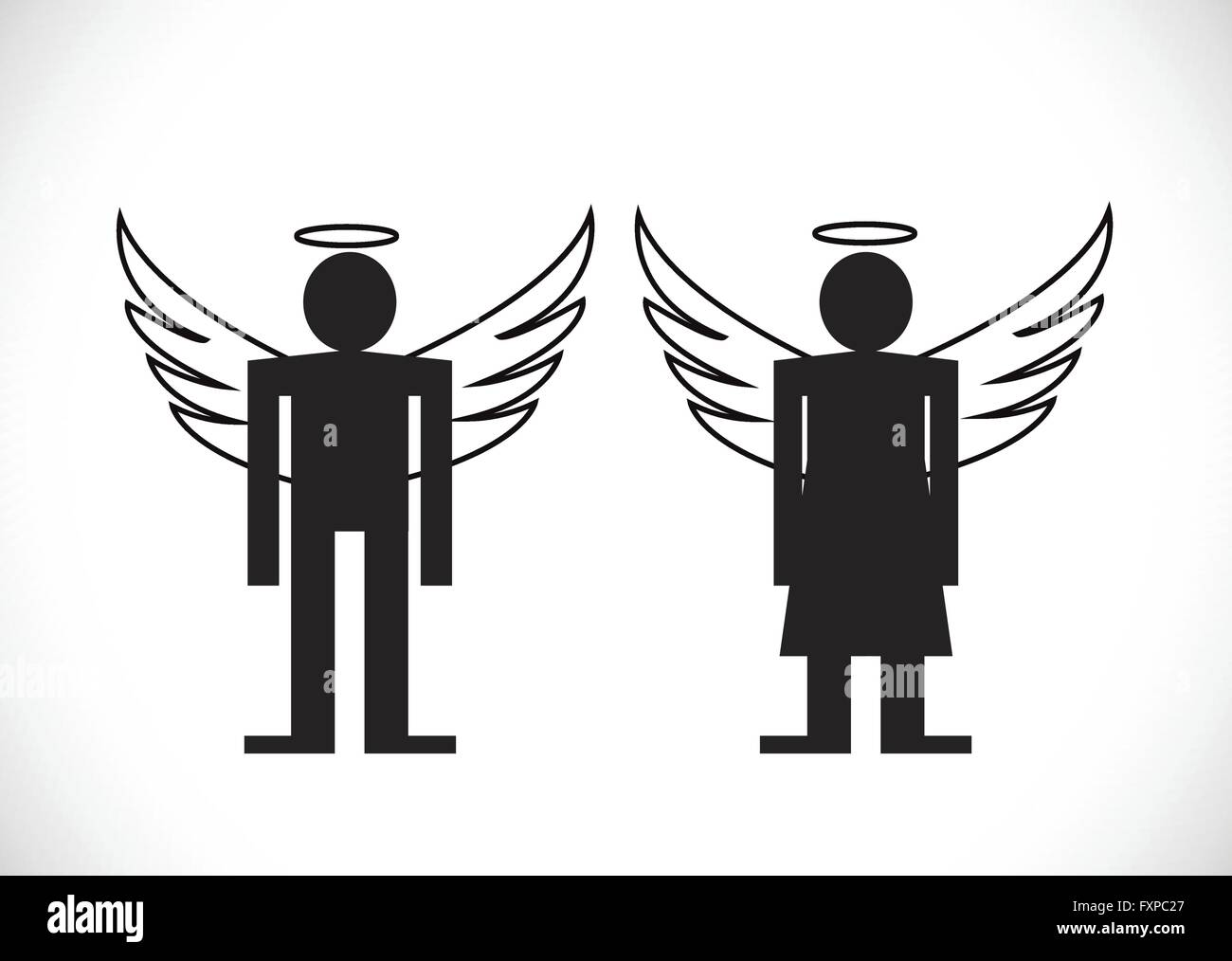 Piktogramm Engel Symbol Symbol Zeichen Stock-Vektorgrafik - Alamy