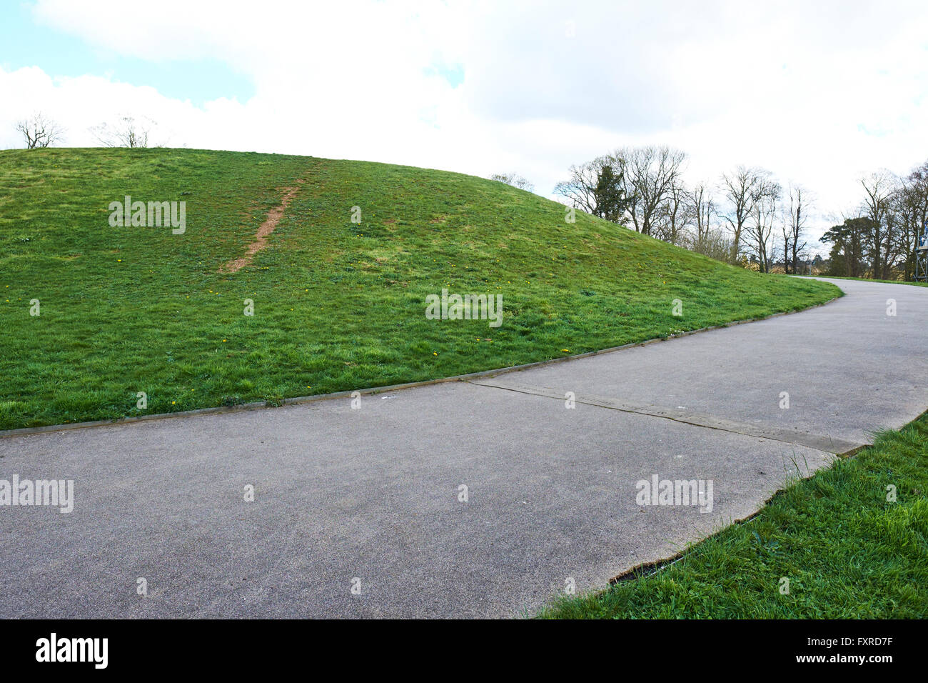 Bury Mount ursprünglich eine Motte und Bailey Motte Schloss eingraviert ...