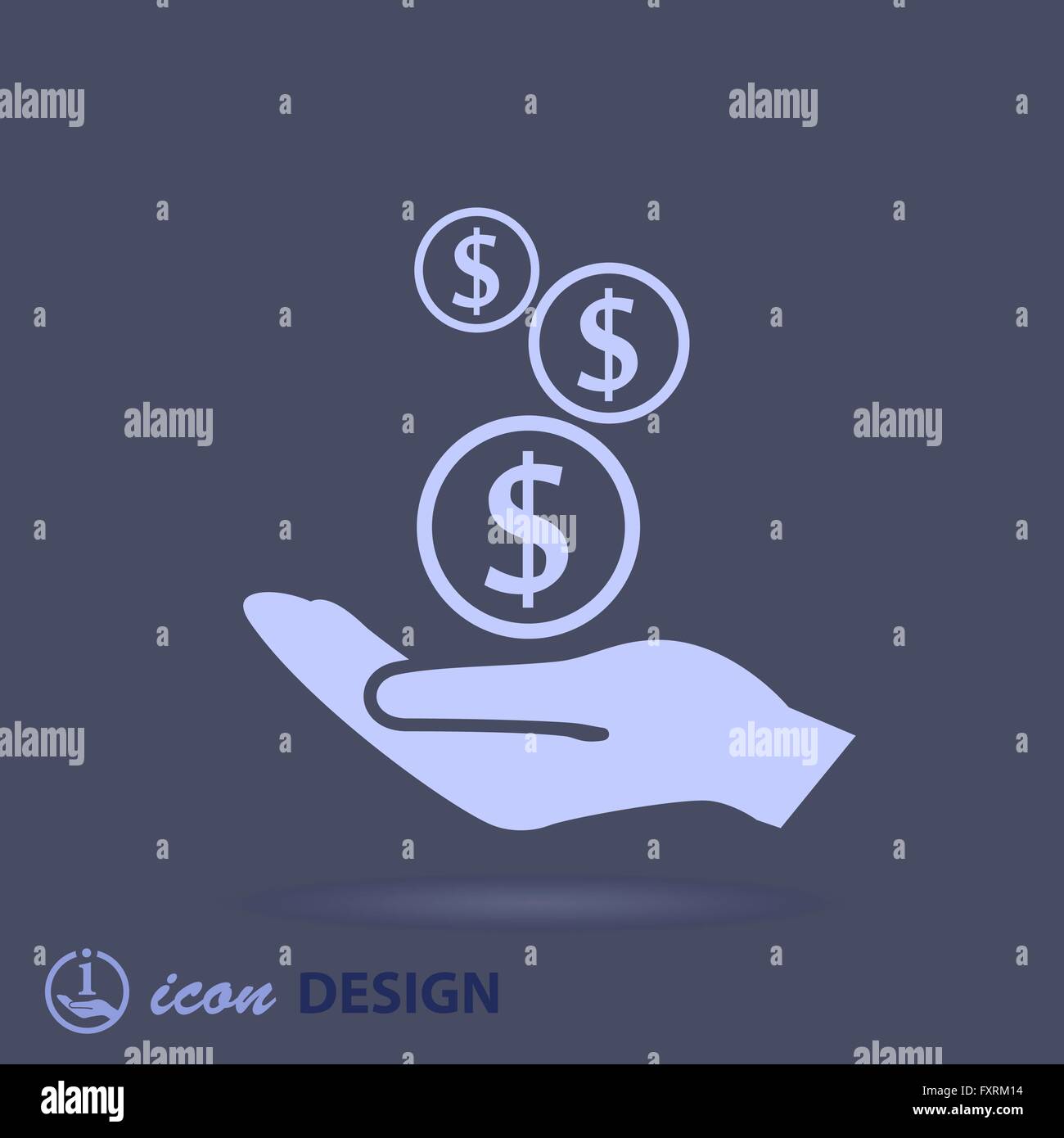 Piktogramm Geld in der hand Stock-Vektorgrafik - Alamy