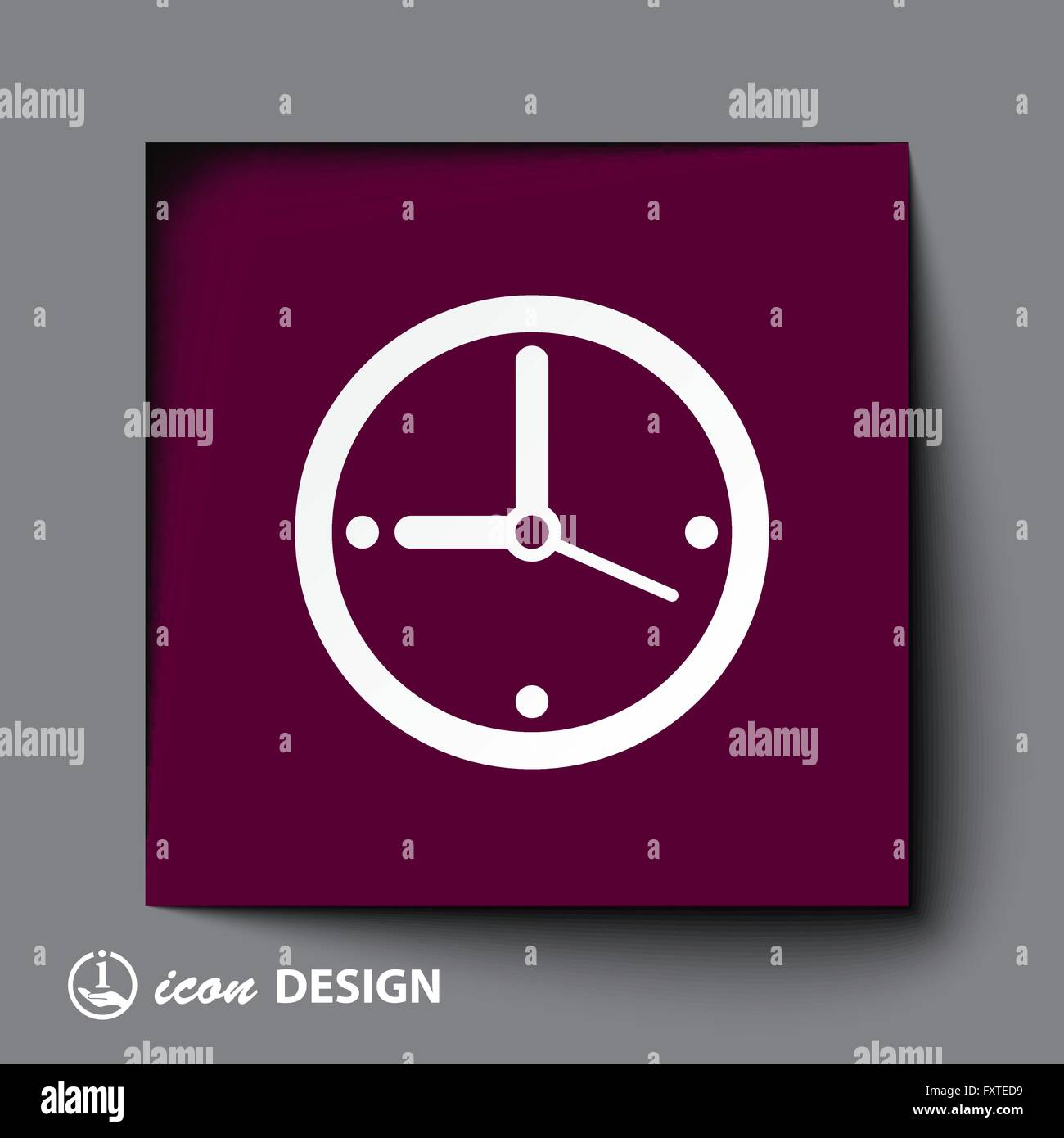 Piktogramm der Uhr Stock-Vektorgrafik - Alamy