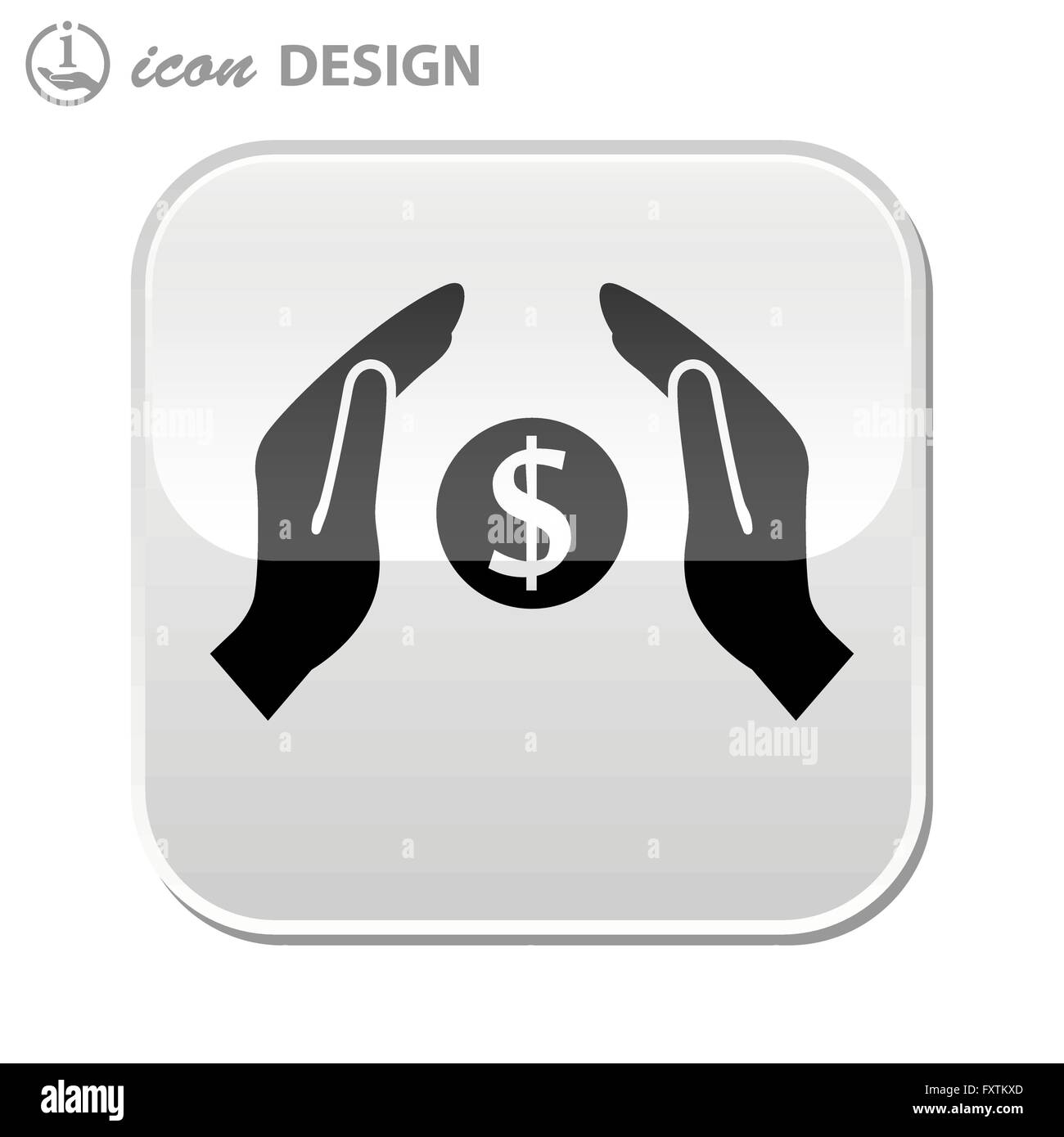 Piktogramm Geld in der hand Stock-Vektorgrafik - Alamy