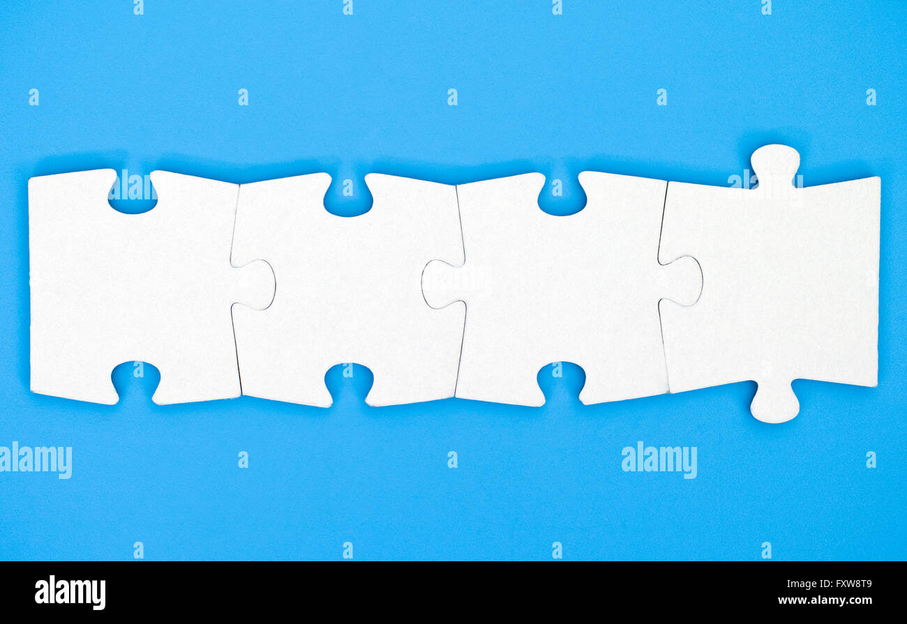 Four Jigsaw Puzzle Pieces On Stockfotos und -bilder Kaufen - Alamy