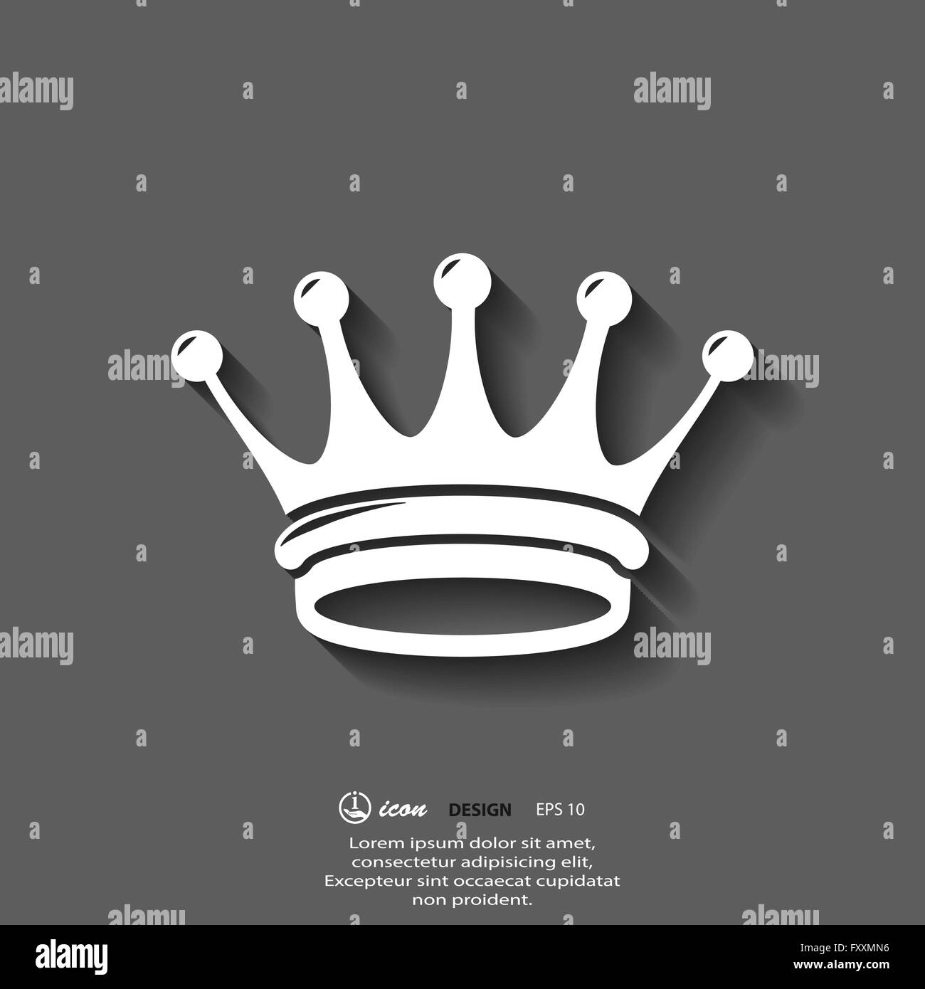 Piktogramm der Krone Stock-Vektorgrafik - Alamy