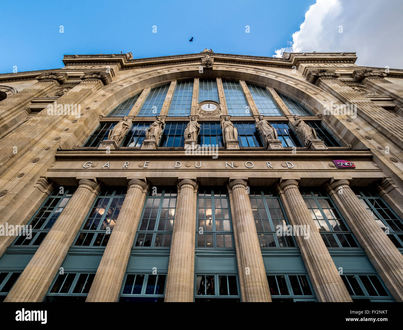 Gare du Nord Bahnhof Station außen, Paris, Frankreich Stockfotografie ...