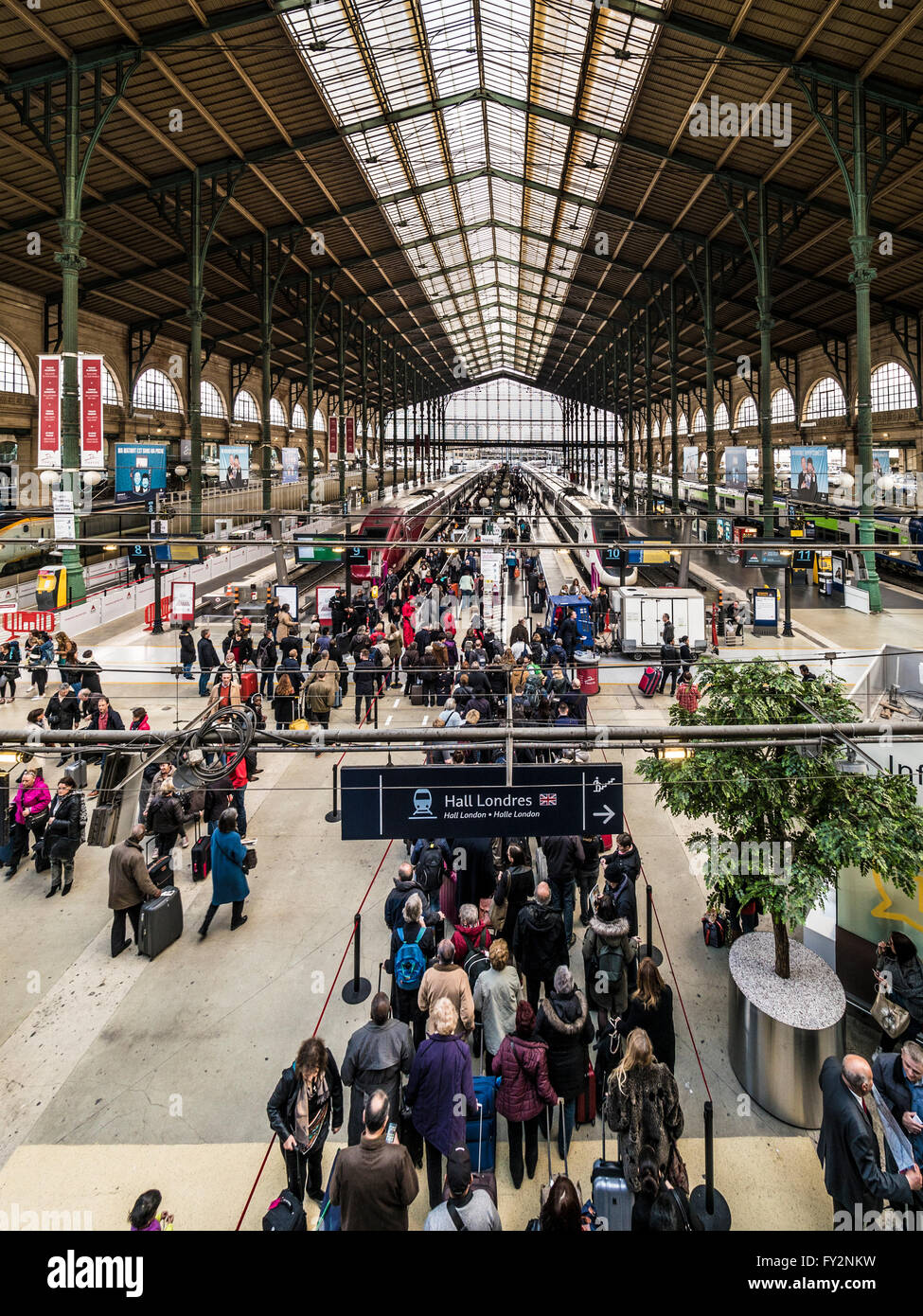Gare du Nord Bahnhof Station Interieur, Paris, Frankreich ...
