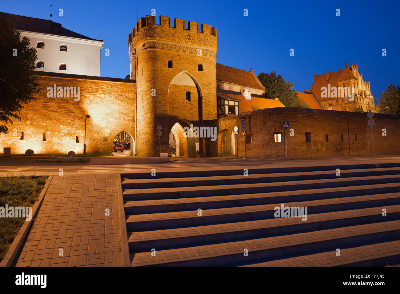 Torun, Polen, Brücke Tor zur Altstadt, mittelalterliche ...