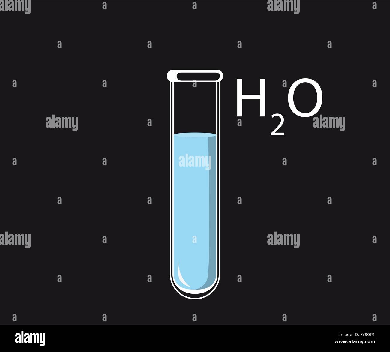 H2o das chemische symbol für wasser Stock-Vektorgrafiken kaufen - Alamy