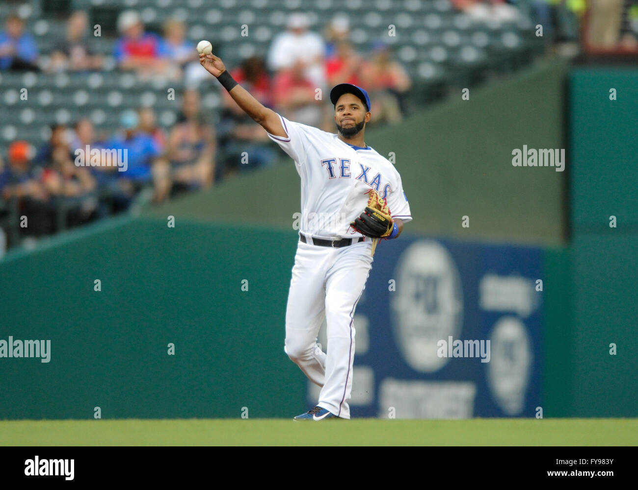20. April 2016: Texas Rangers Shortstop Elvis Andrus #1 während eines ...