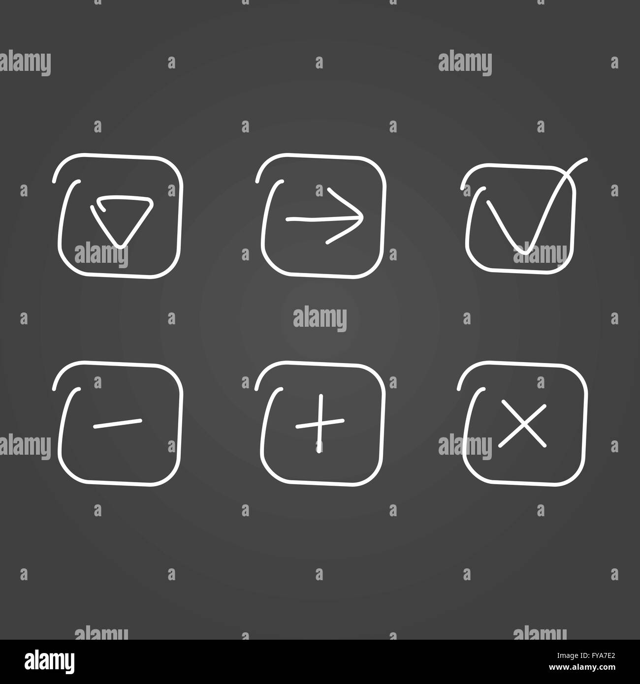 Symbol-zeichnen-Effekt einstellen. Vektor-Illustration Stock ...