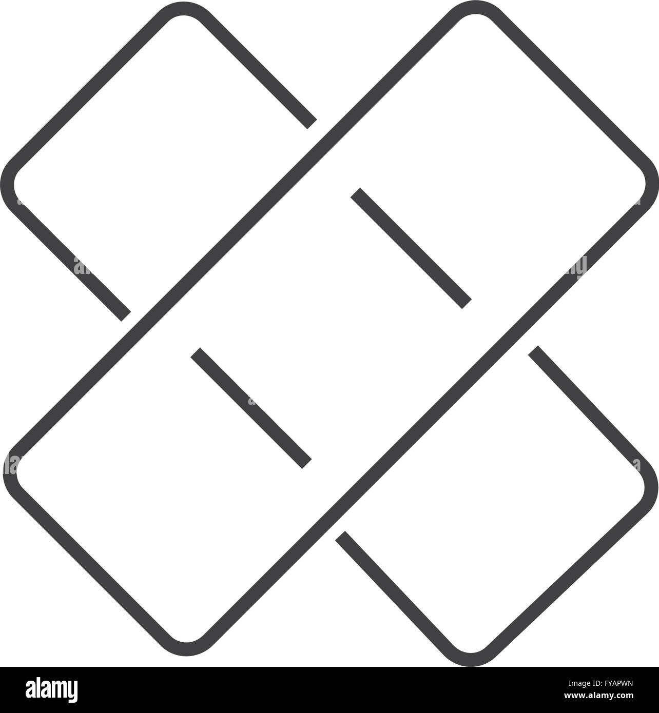 Zeile Symbole medizinische Apotheker Verband Pflaster Symbol Stock ...