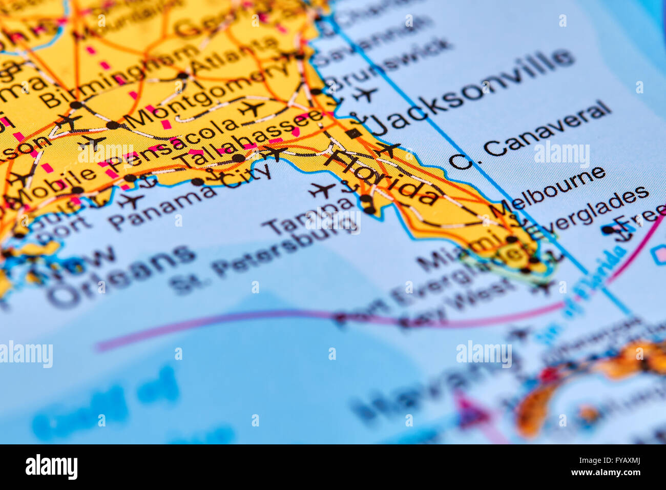 Florida map -Fotos und -Bildmaterial in hoher Auflösung – Alamy