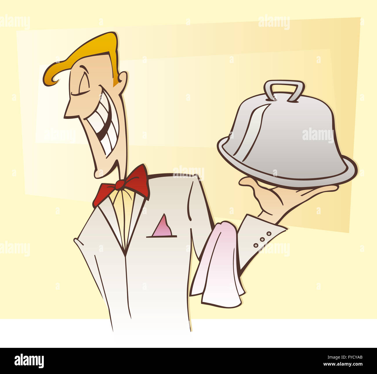 Kellner Zeichnung Stockfotos und -bilder Kaufen - Alamy