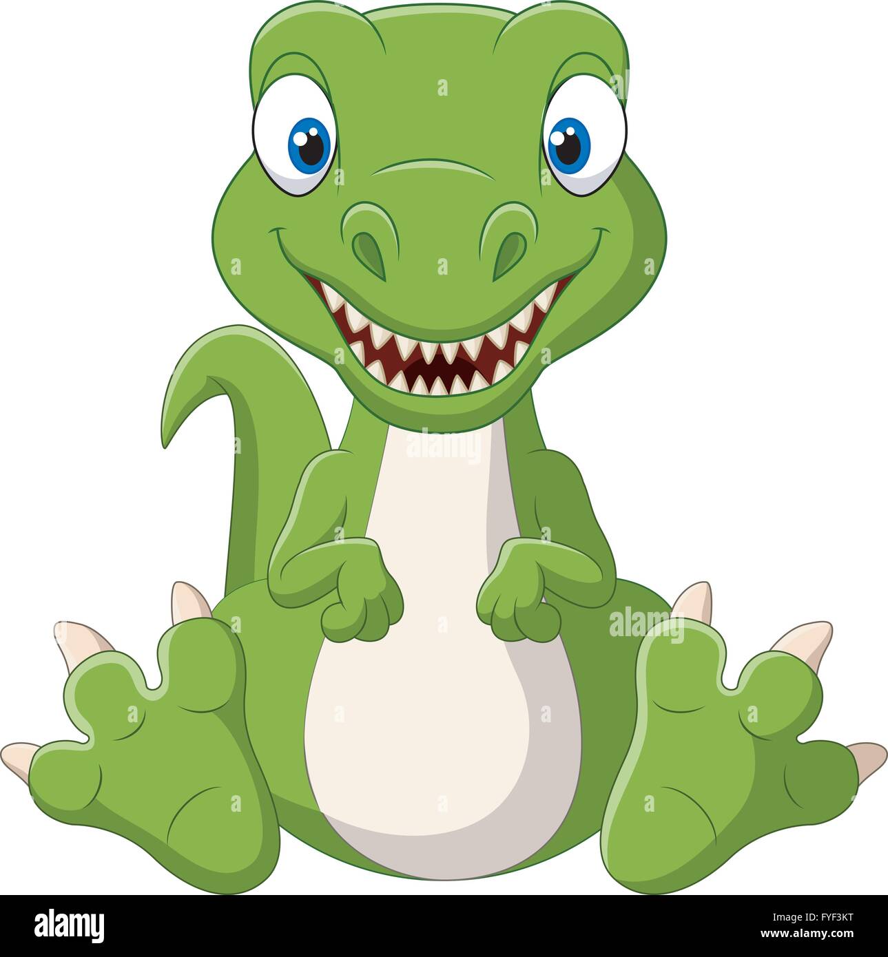 Niedliche Baby Dinosaurier cartoon Stock-Vektorgrafik - Alamy