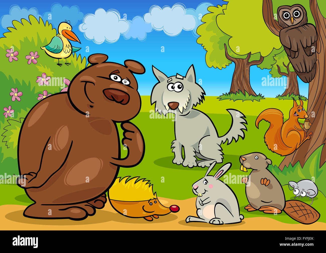 Comic tiere wald -Fotos und -Bildmaterial in hoher Auflösung – Alamy