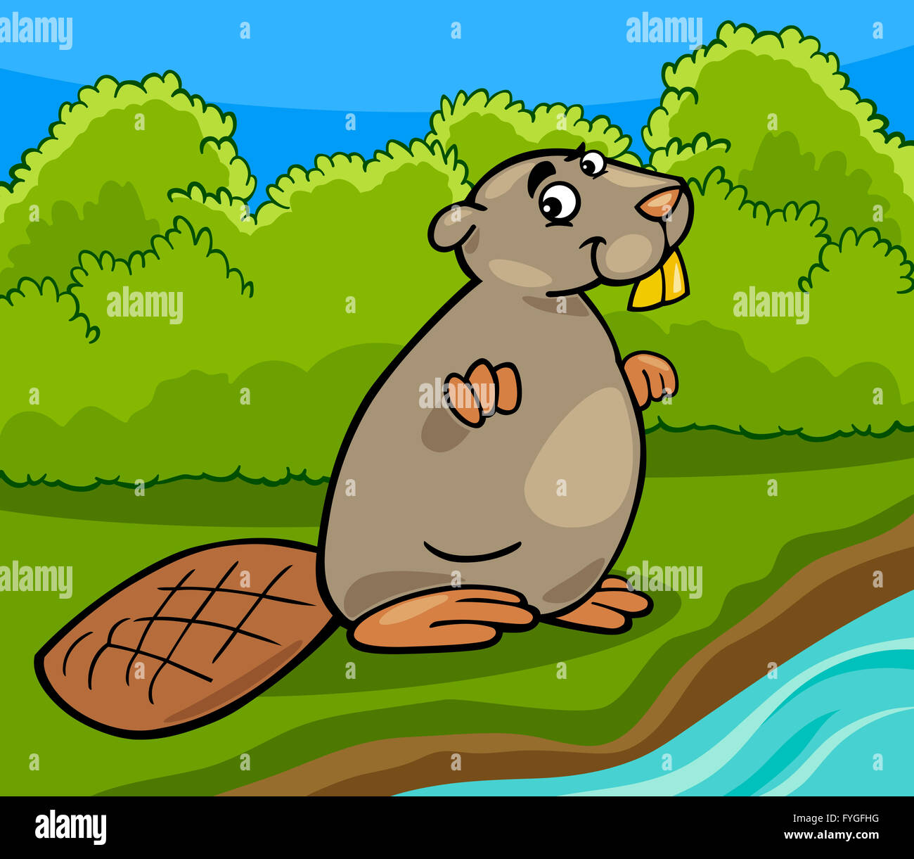 Cartoon beaver -Fotos und -Bildmaterial in hoher Auflösung – Alamy