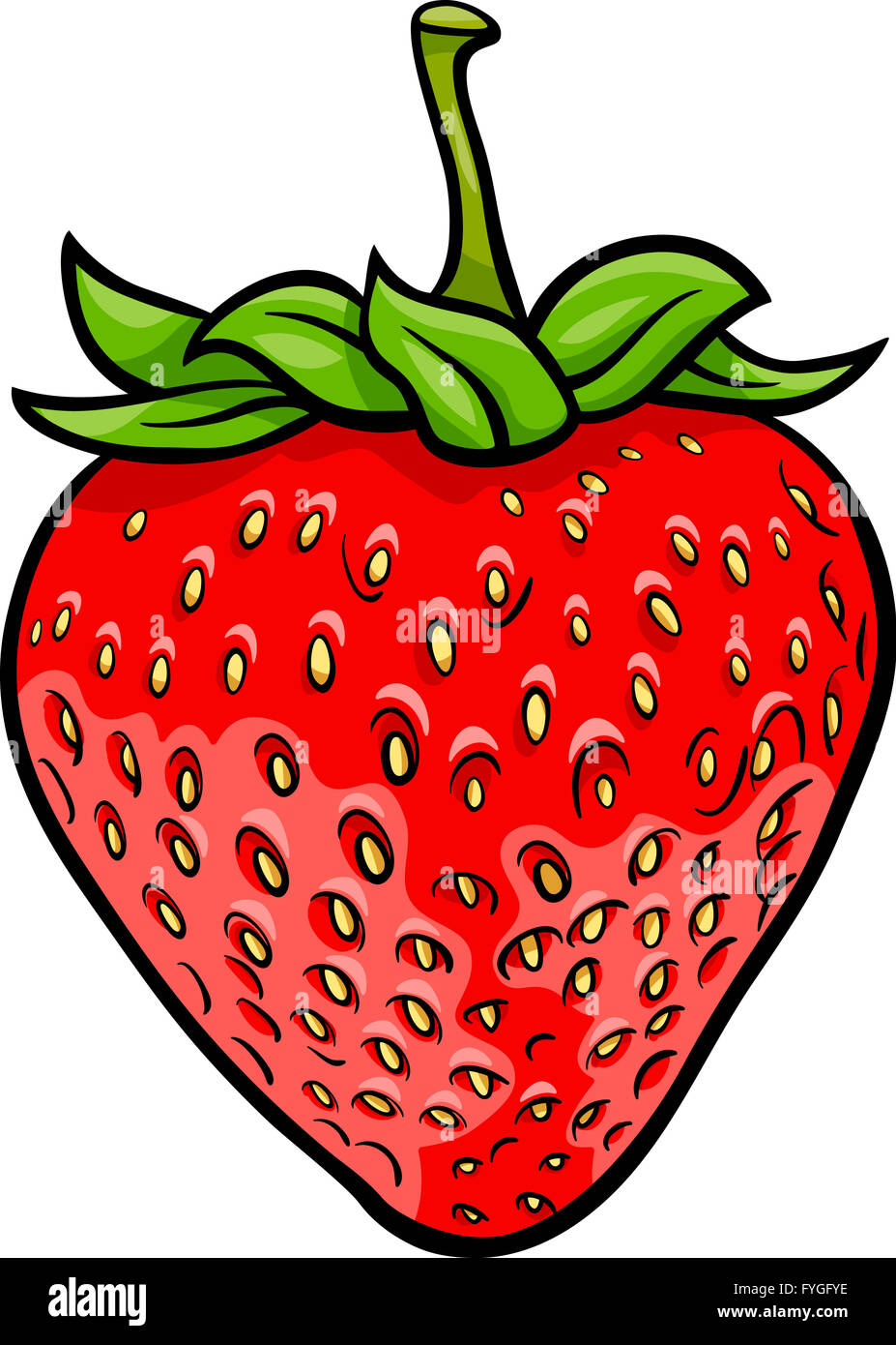Erdbeere Frucht Cartoon illustration Stockfotografie - Alamy