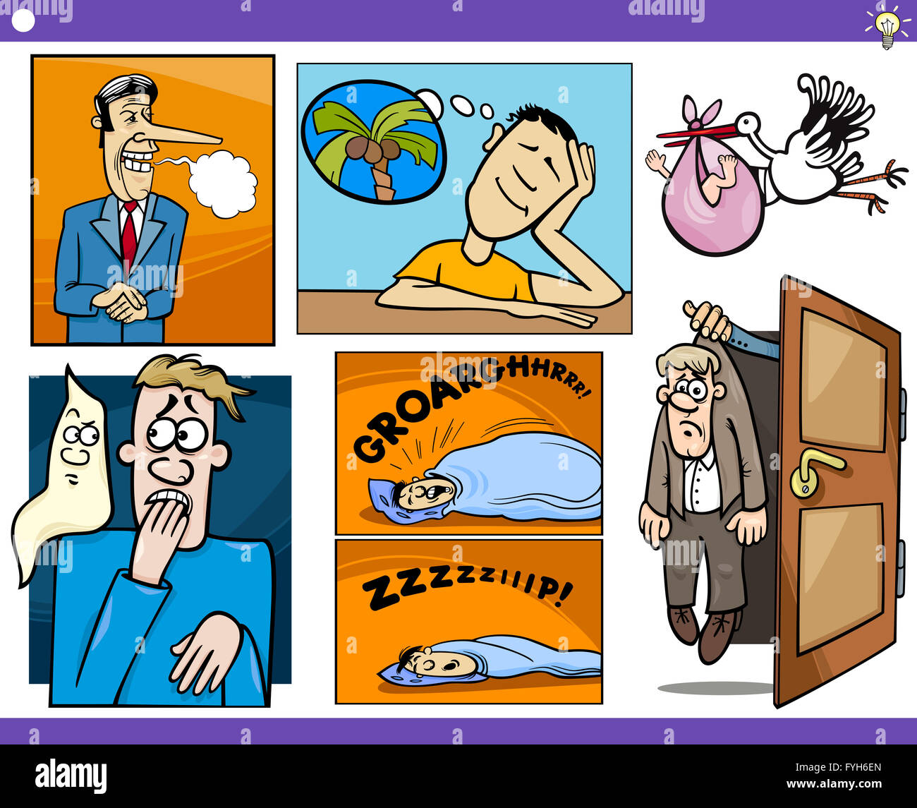 Schnarchen Comic Stockfotos und -bilder Kaufen - Alamy