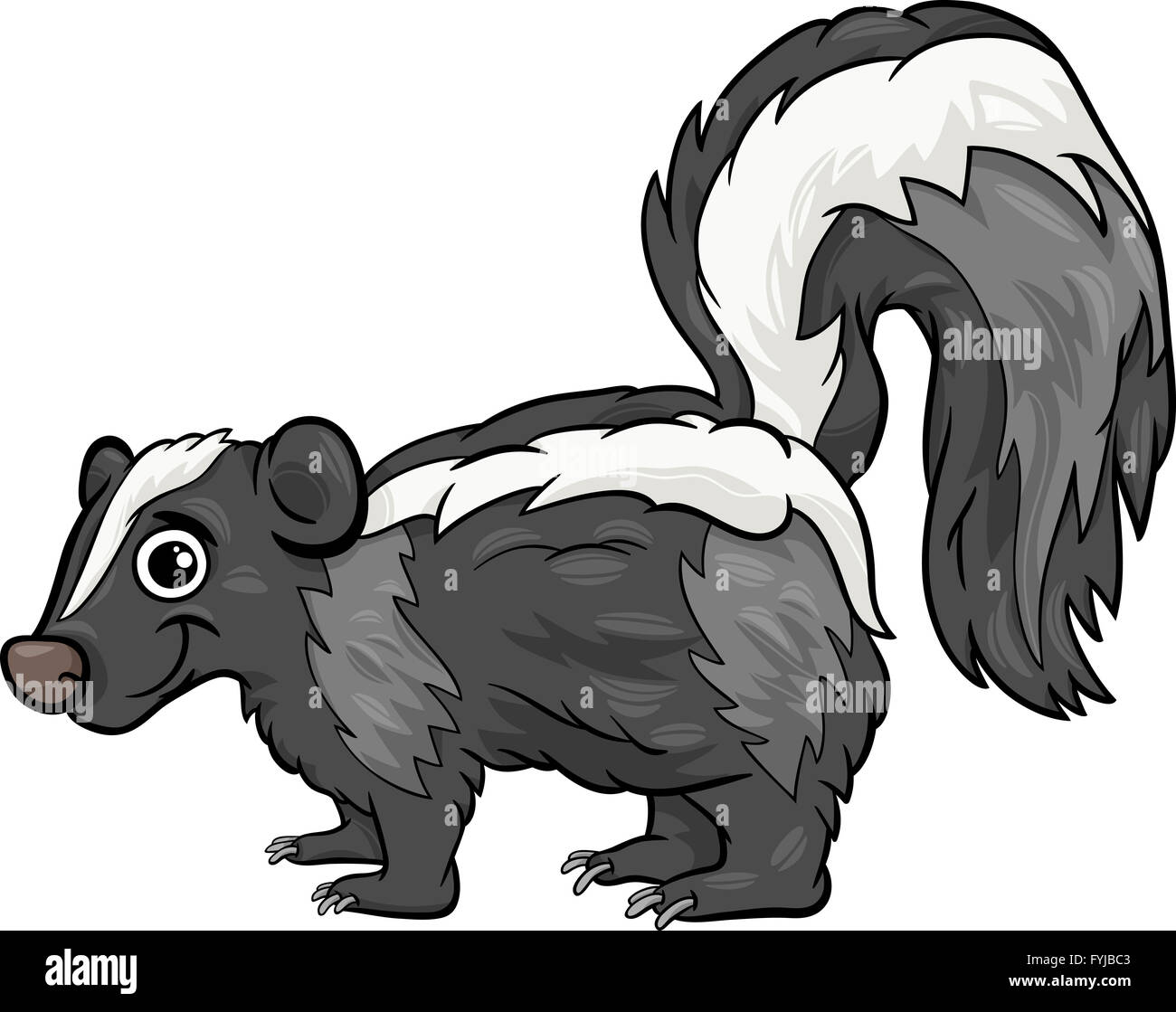 Stinktier Animal Cartoon illustration Stockfotografie - Alamy