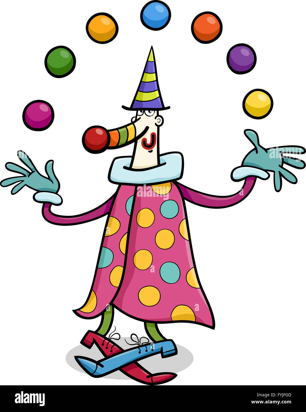 Character clown circus juggler cheerful -Fotos und -Bildmaterial in hoher Auflösung – Alamy