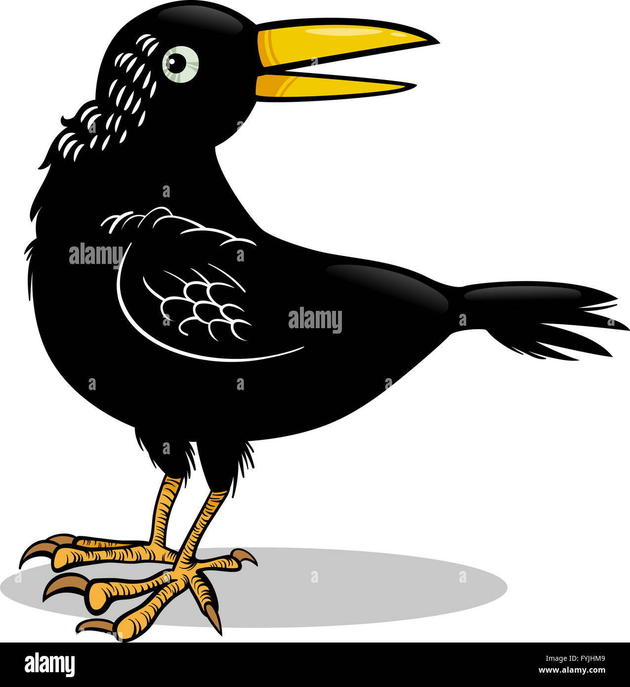 Vector Illustration Cartoon Crow Stockfotos und -bilder Kaufen - Alamy