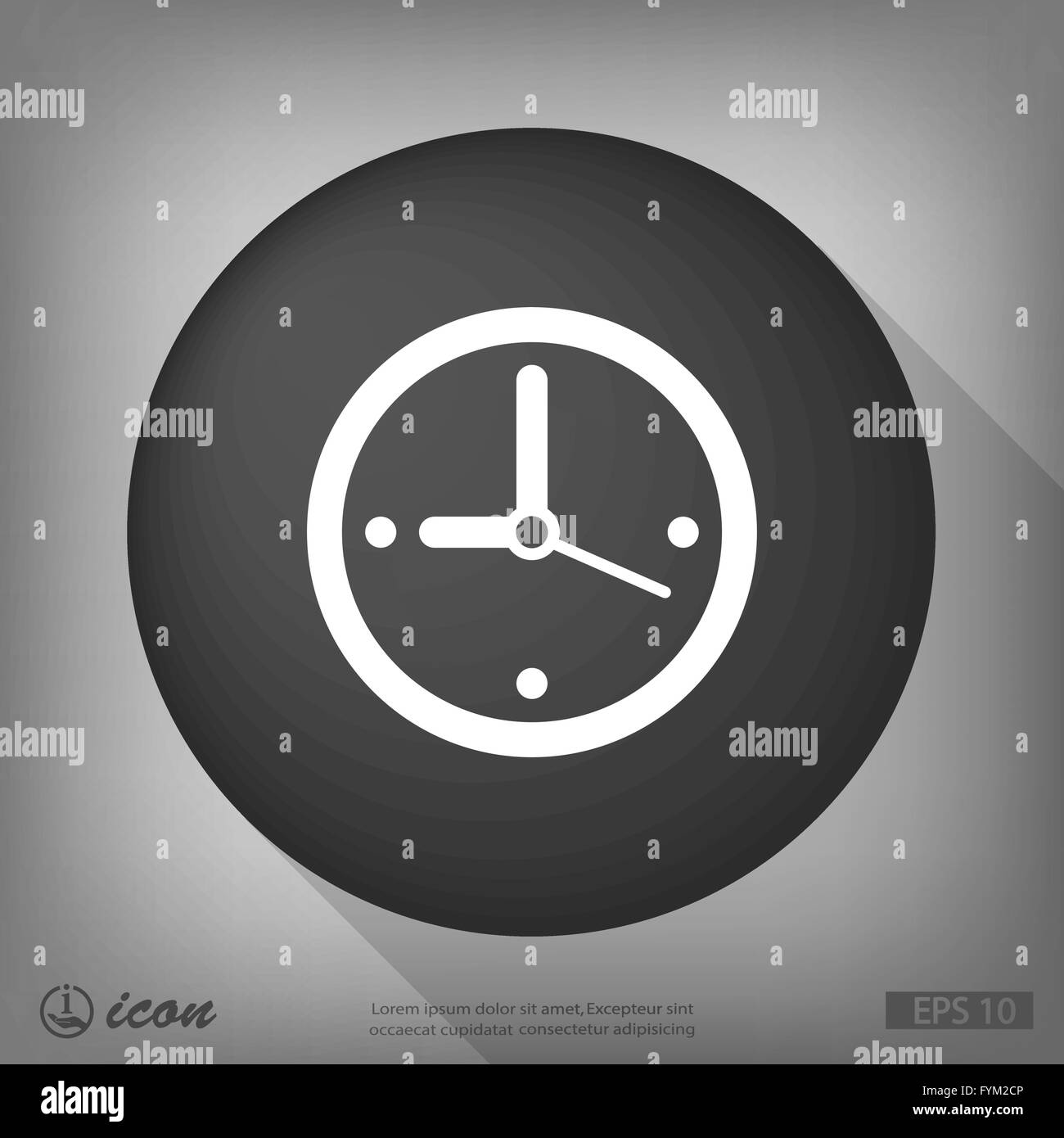 Piktogramm der Uhr Stock-Vektorgrafik - Alamy