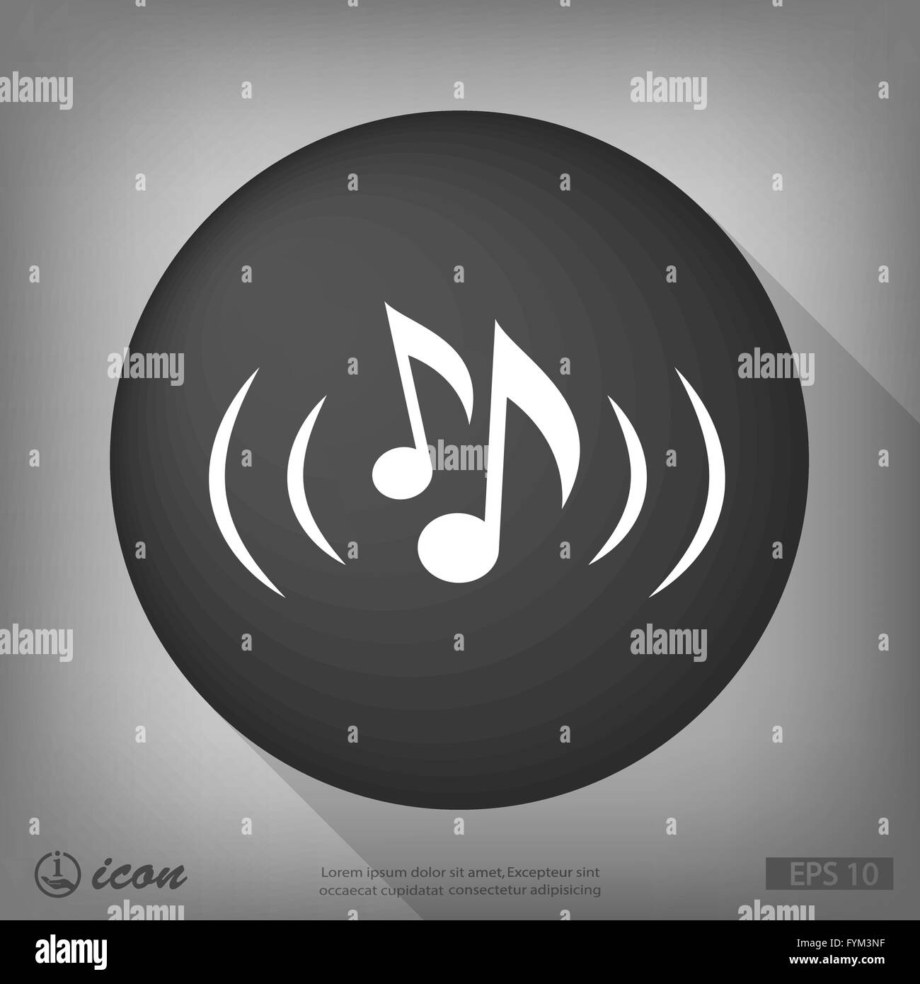 Piktogramm der Musiknote Stock-Vektorgrafik - Alamy