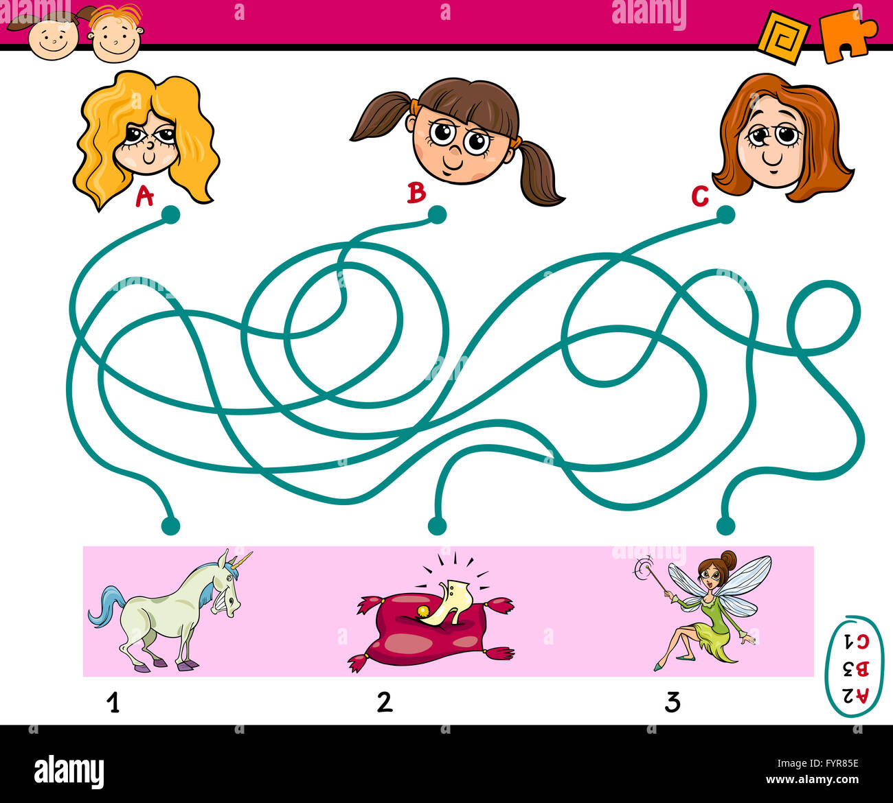 Find path game children -Fotos und -Bildmaterial in hoher Auflösung – Alamy