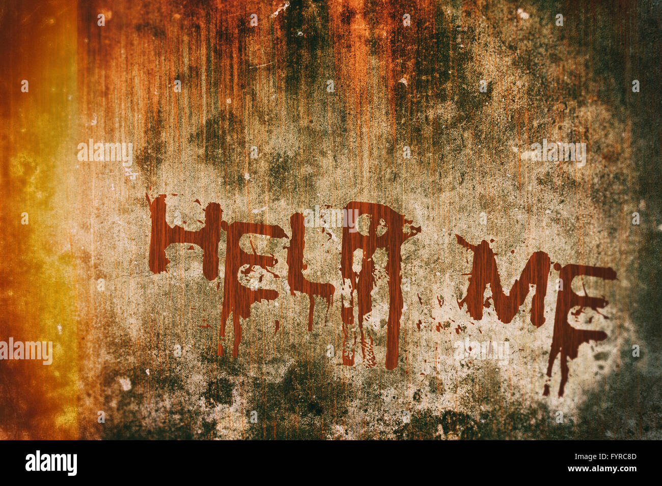 Blood On Wall Halloween Bloody Stockfotos & Blood On Wall Halloween ...