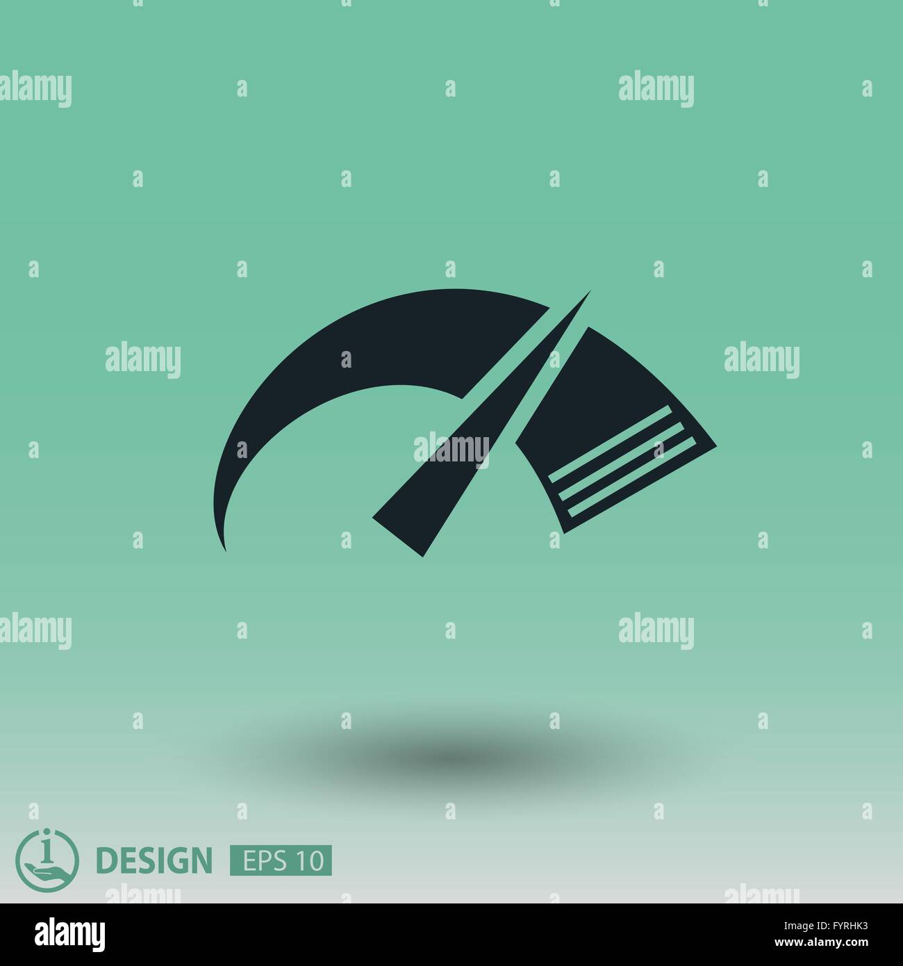 Piktogramm des Tachos. Vektorgrafik für Design-Konzept. EPS-10 Stock ...