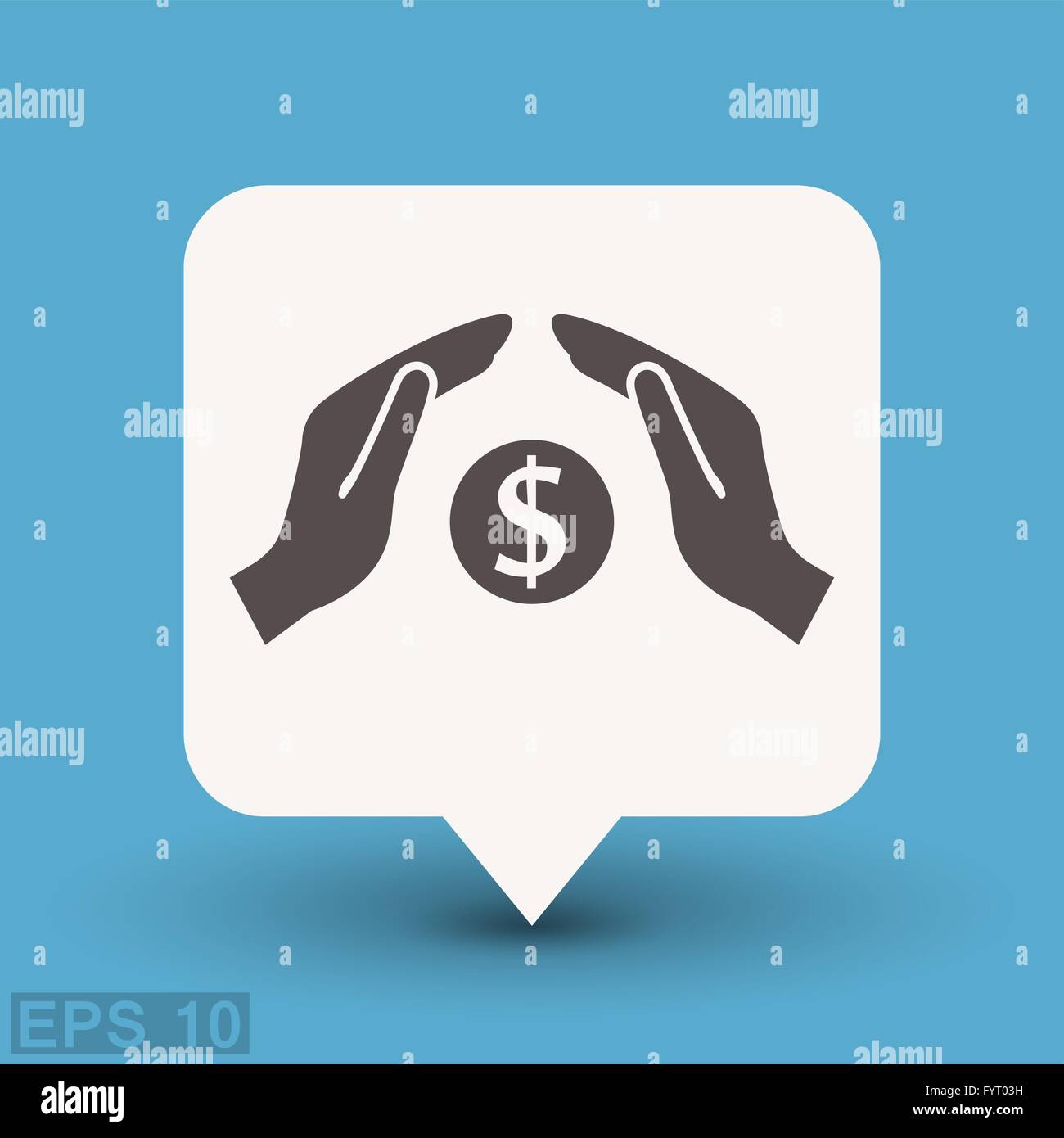Piktogramm Geld in der Hand. Vektorgrafik für Design-Konzept. EPS-10 ...
