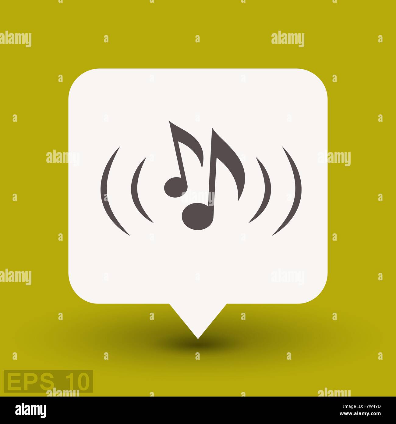 Piktogramm der Musiknote. Vektorgrafik für Design-Konzept. EPS-10 Stock ...