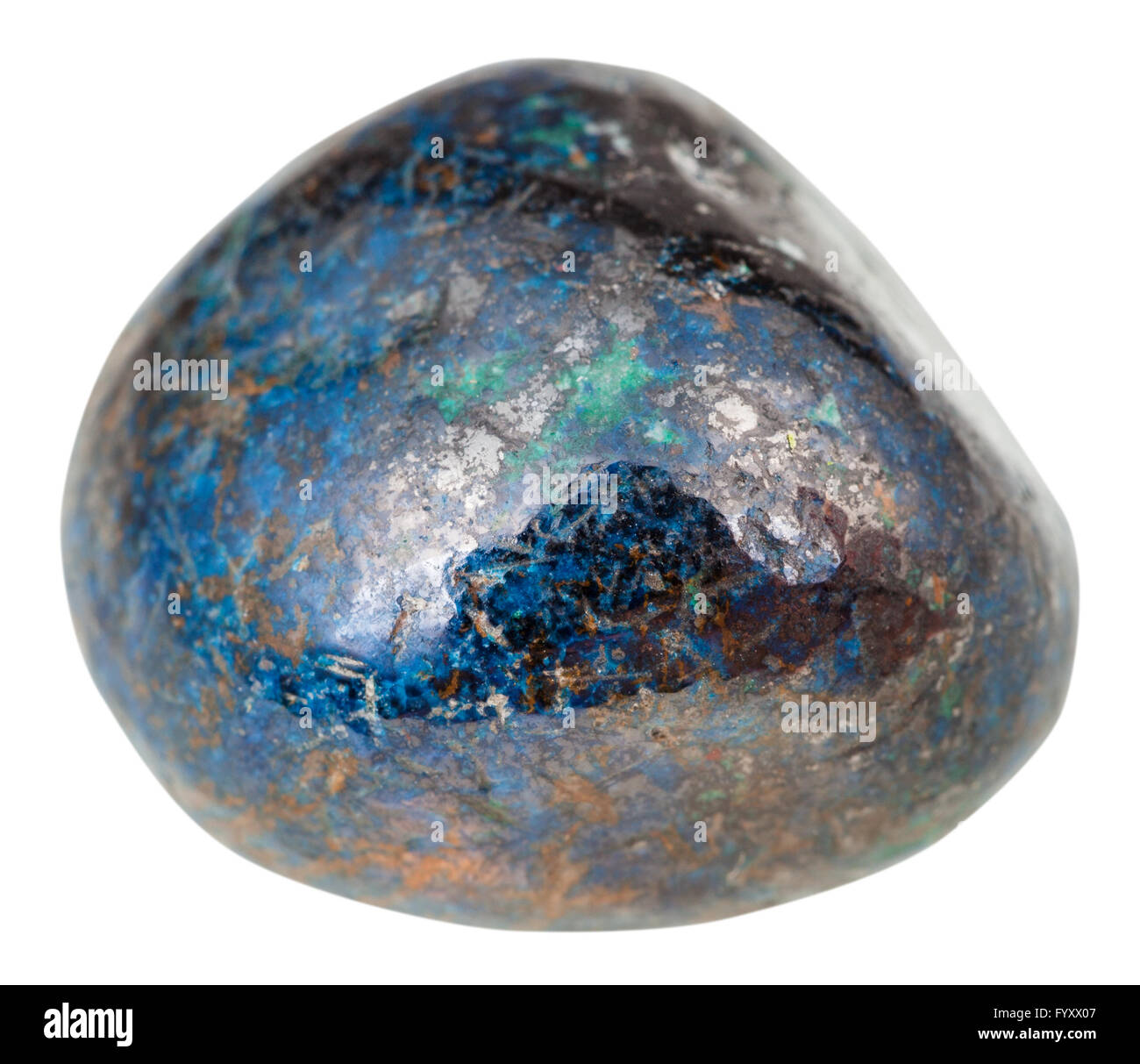 Makroaufnahmen von mineralischen Naturstein - Kiesel blau Azurit ...