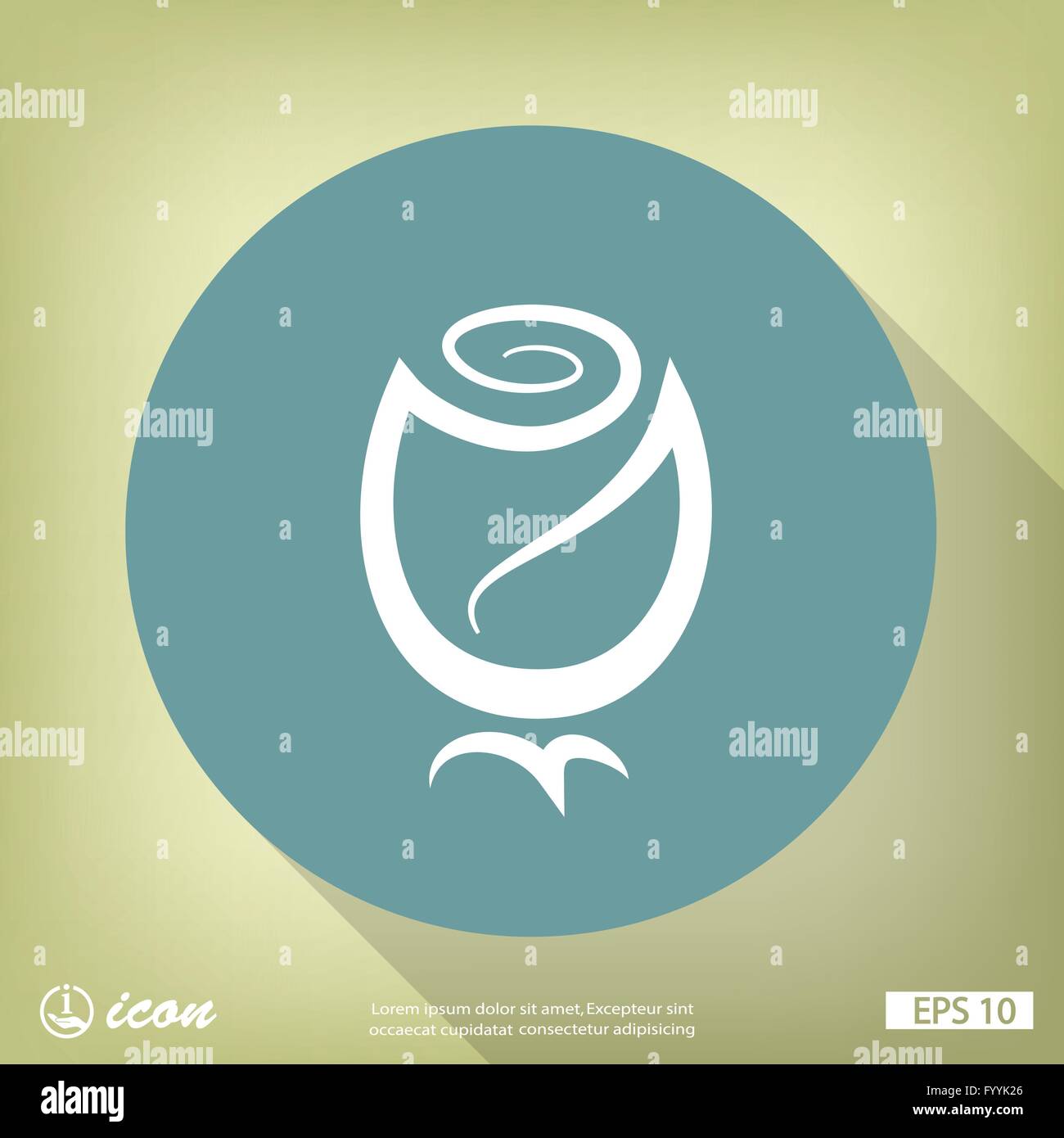 Piktogramm der rose Stock-Vektorgrafik - Alamy