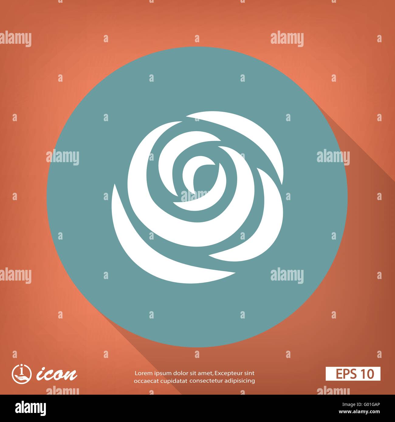 Piktogramm der rose Stock-Vektorgrafik - Alamy