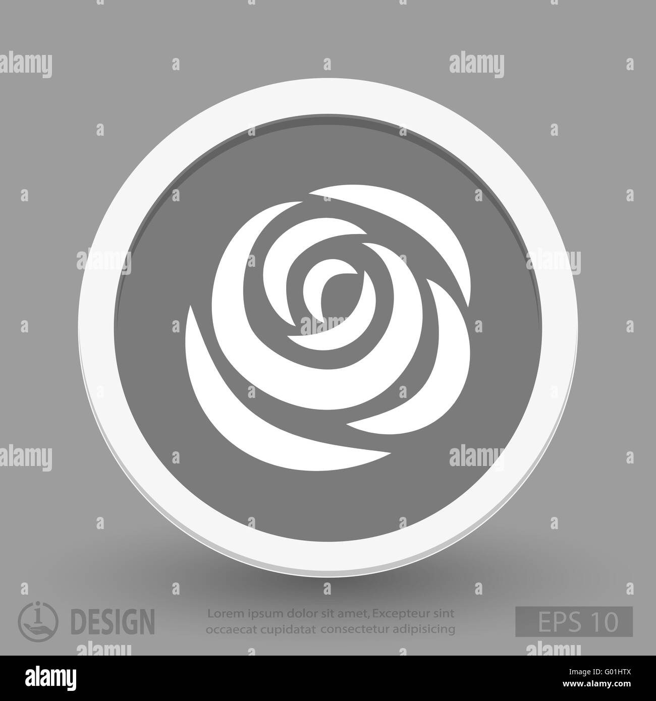 Piktogramm der rose Stock-Vektorgrafik - Alamy